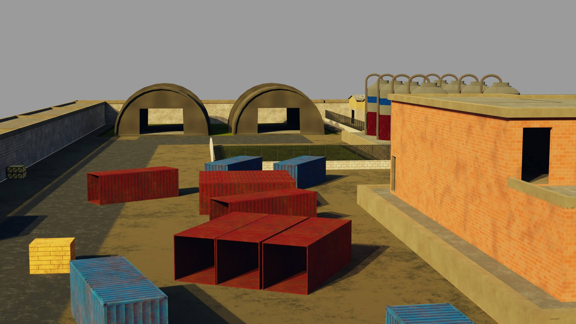 Modular FPS Game Environment and Assets - 3D Model by sathak