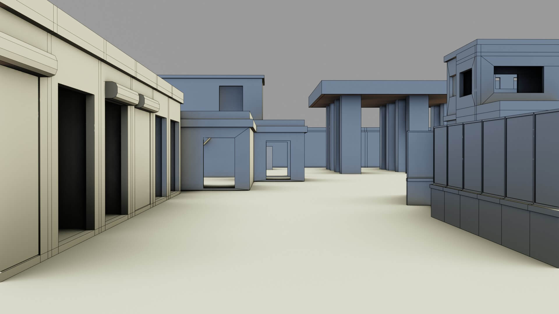 Modular FPS Game Environment and Assets - 3D Model by sathak