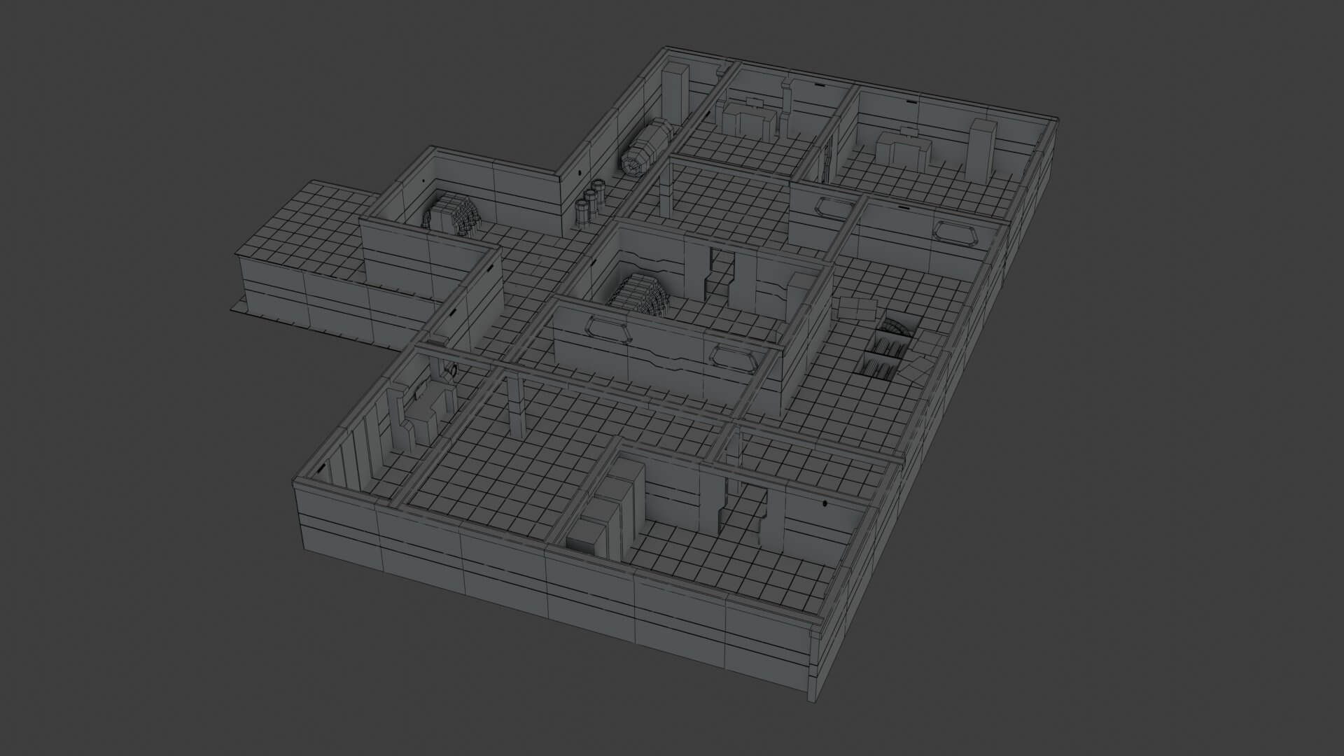 Modular Sci-Fi Lab 3D Model by sathak
