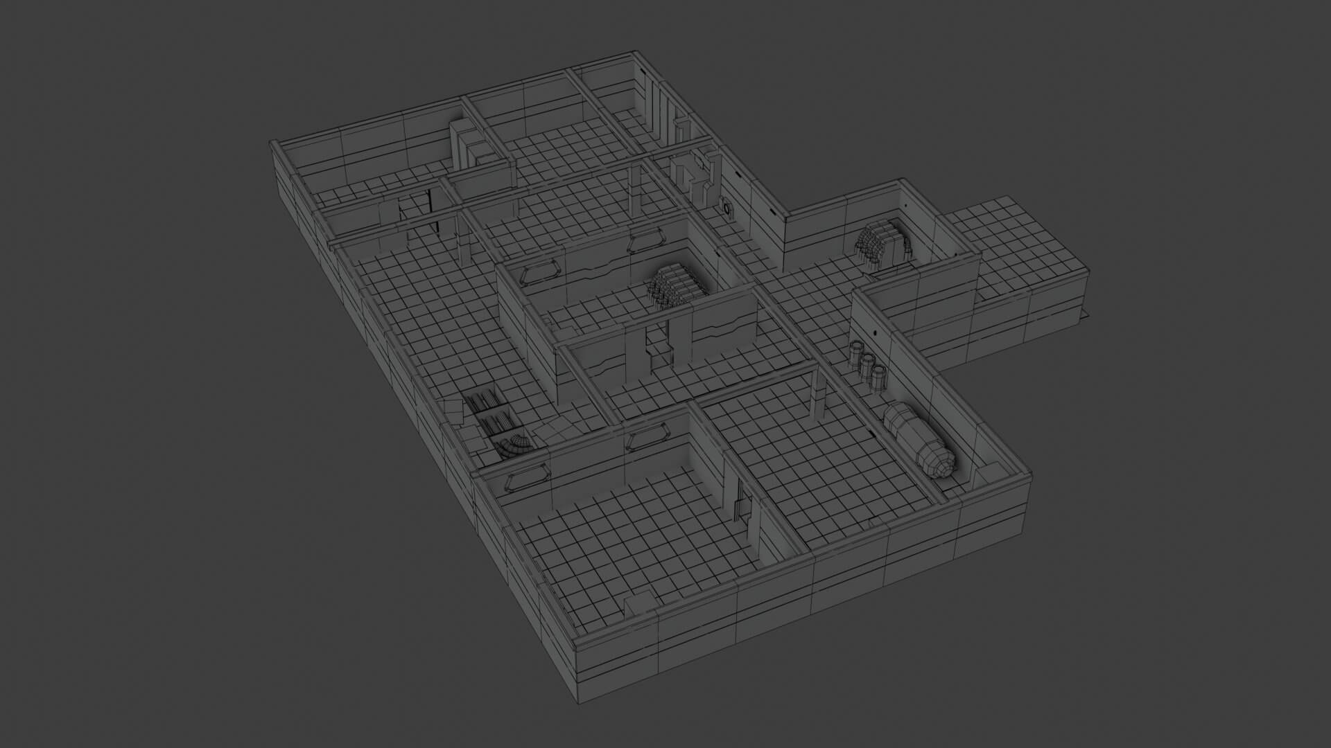 Modular Sci-Fi Lab 3D Model by sathak