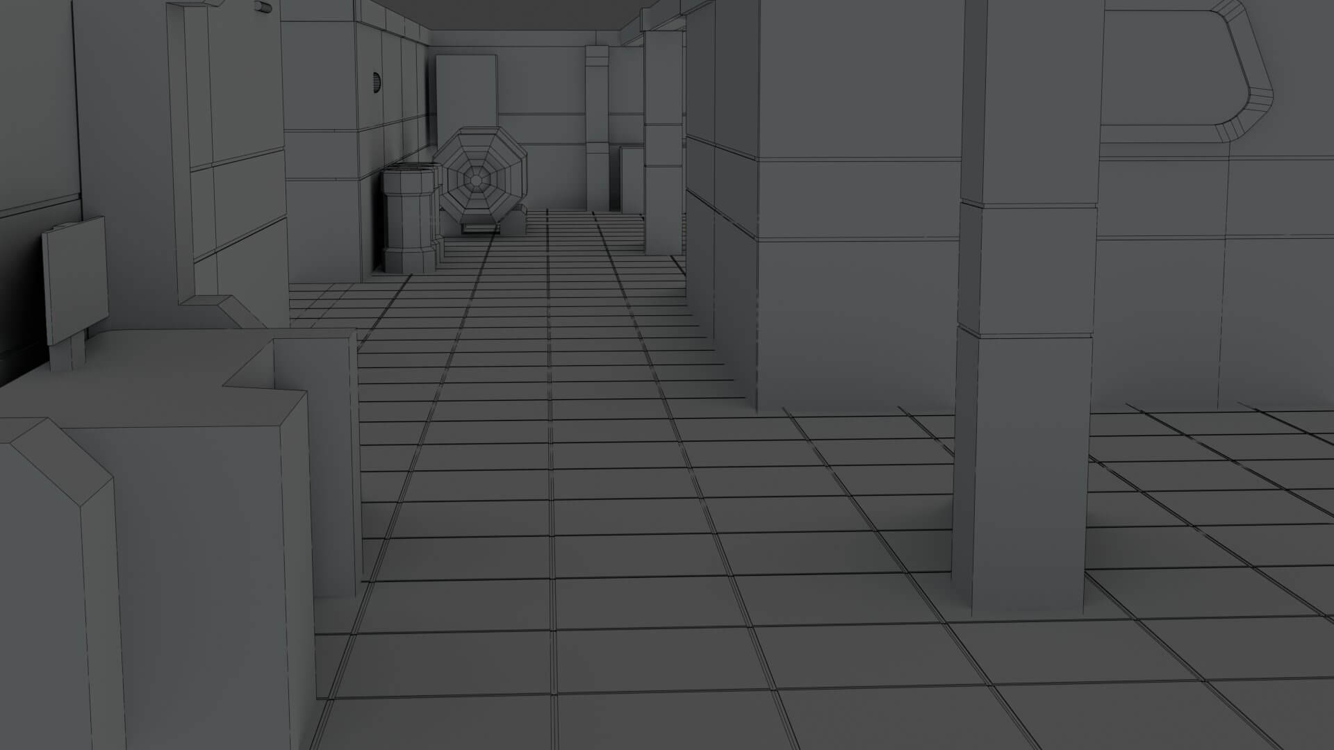 Modular Sci-Fi Lab 3D Model by sathak