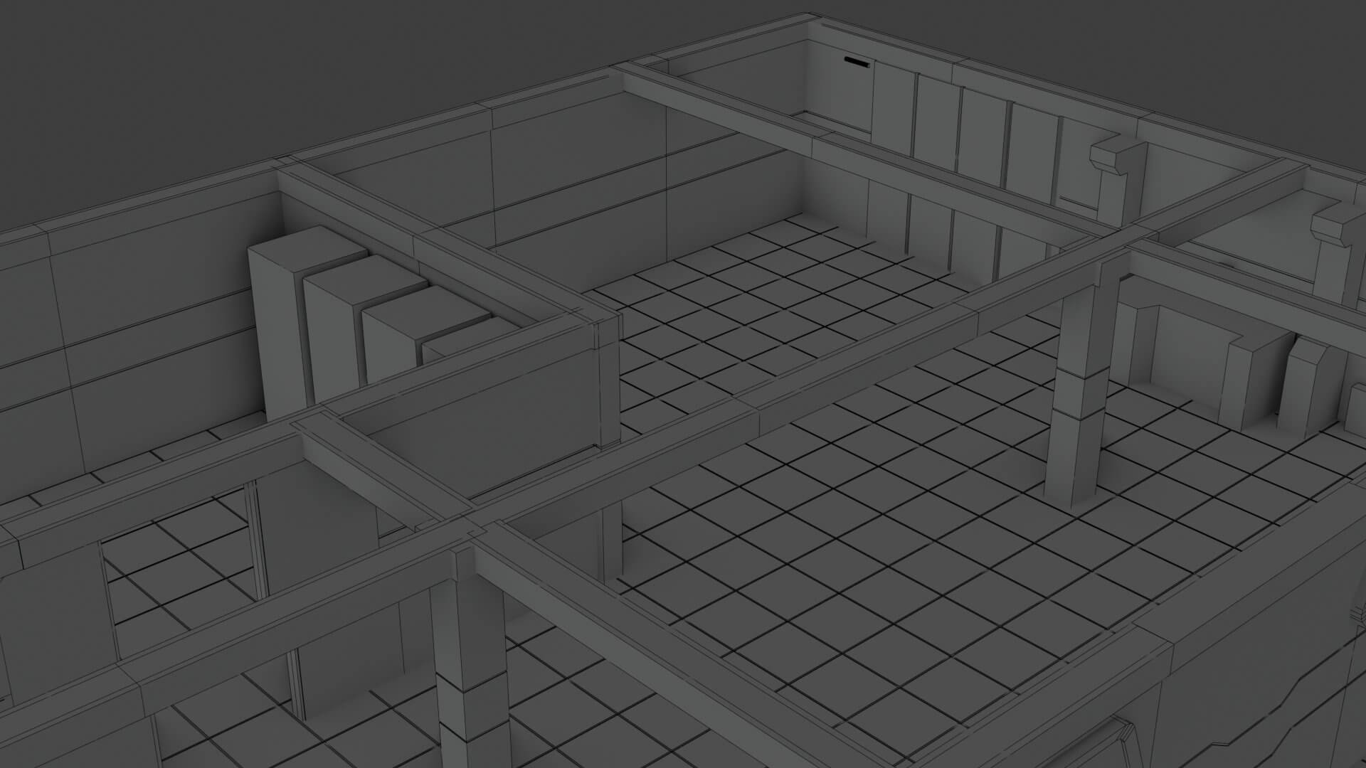 Modular Sci-Fi Lab 3D Model by sathak