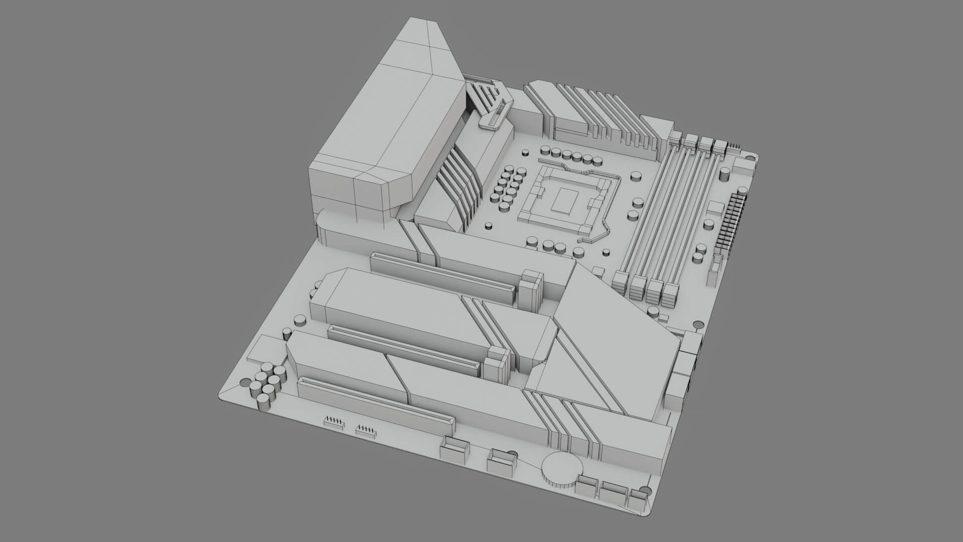 Motherboard - 3D Model by sathak
