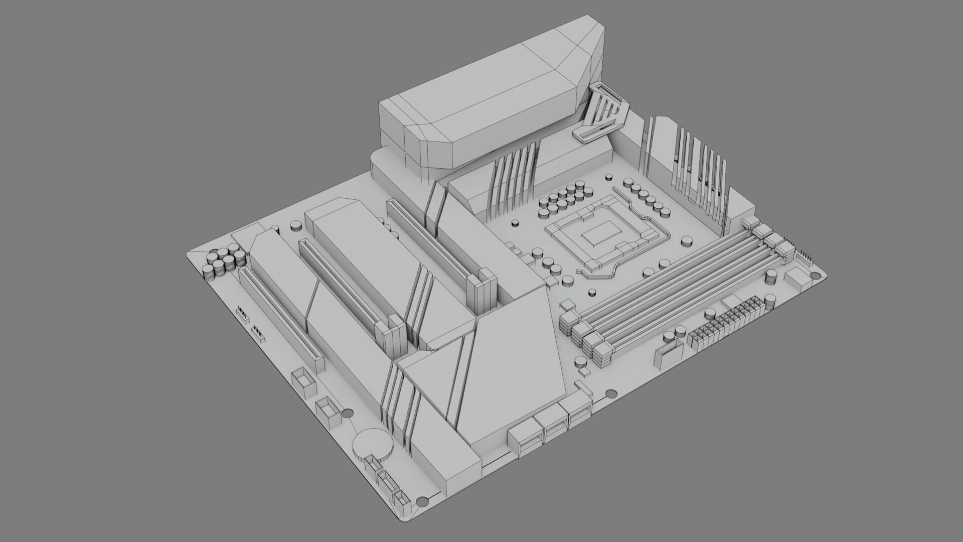 Motherboard - 3D Model by sathak