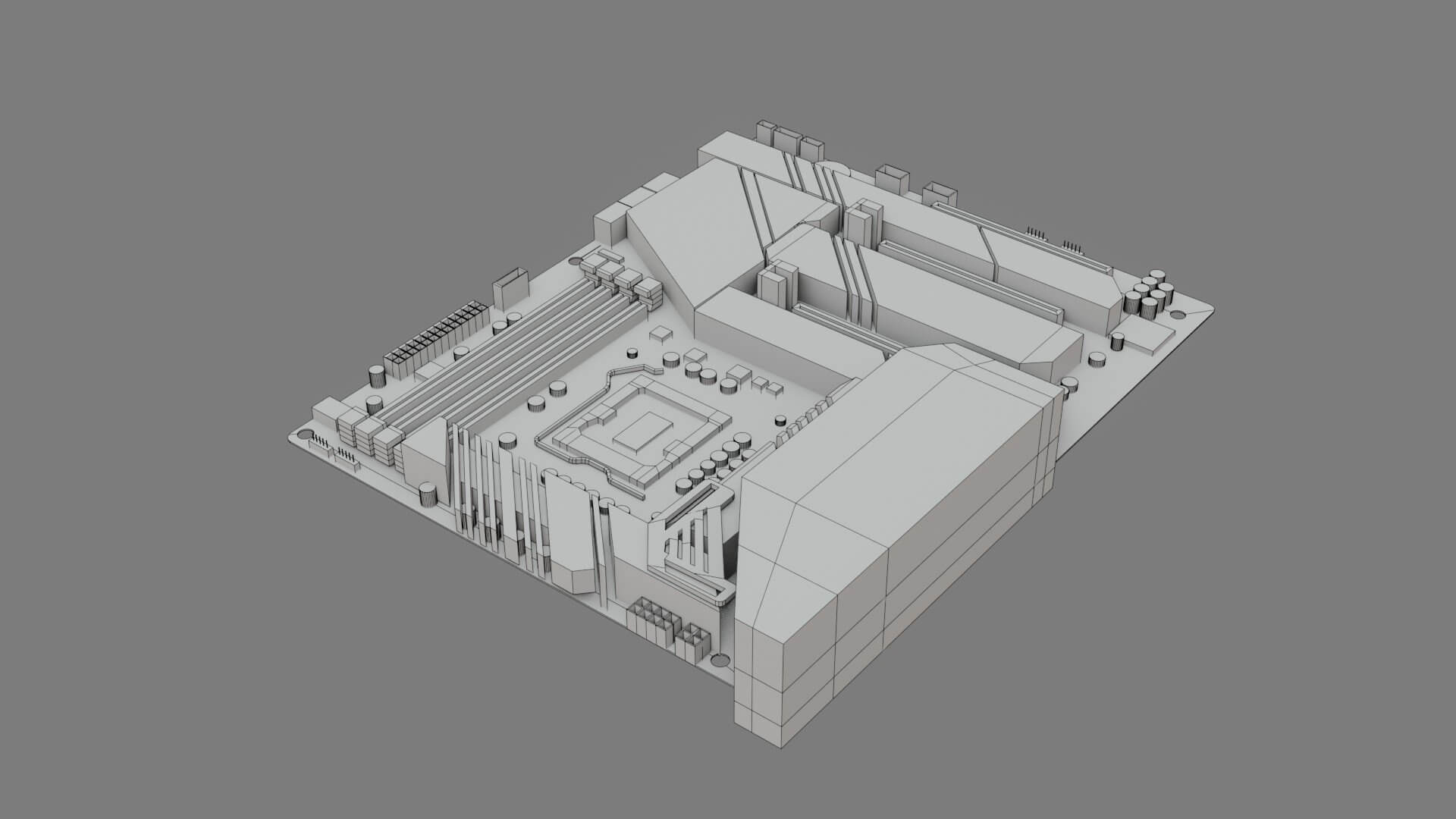 Motherboard - 3D Model by sathak