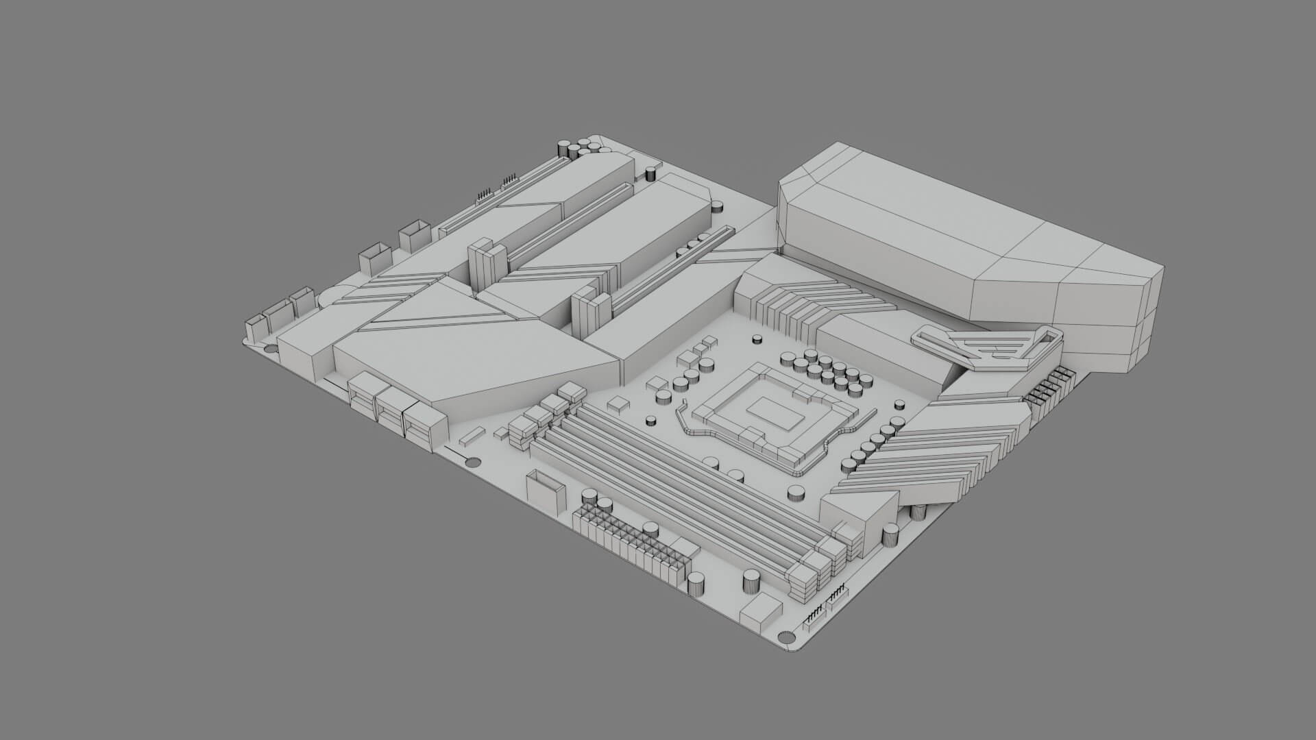 Motherboard - 3D Model by sathak