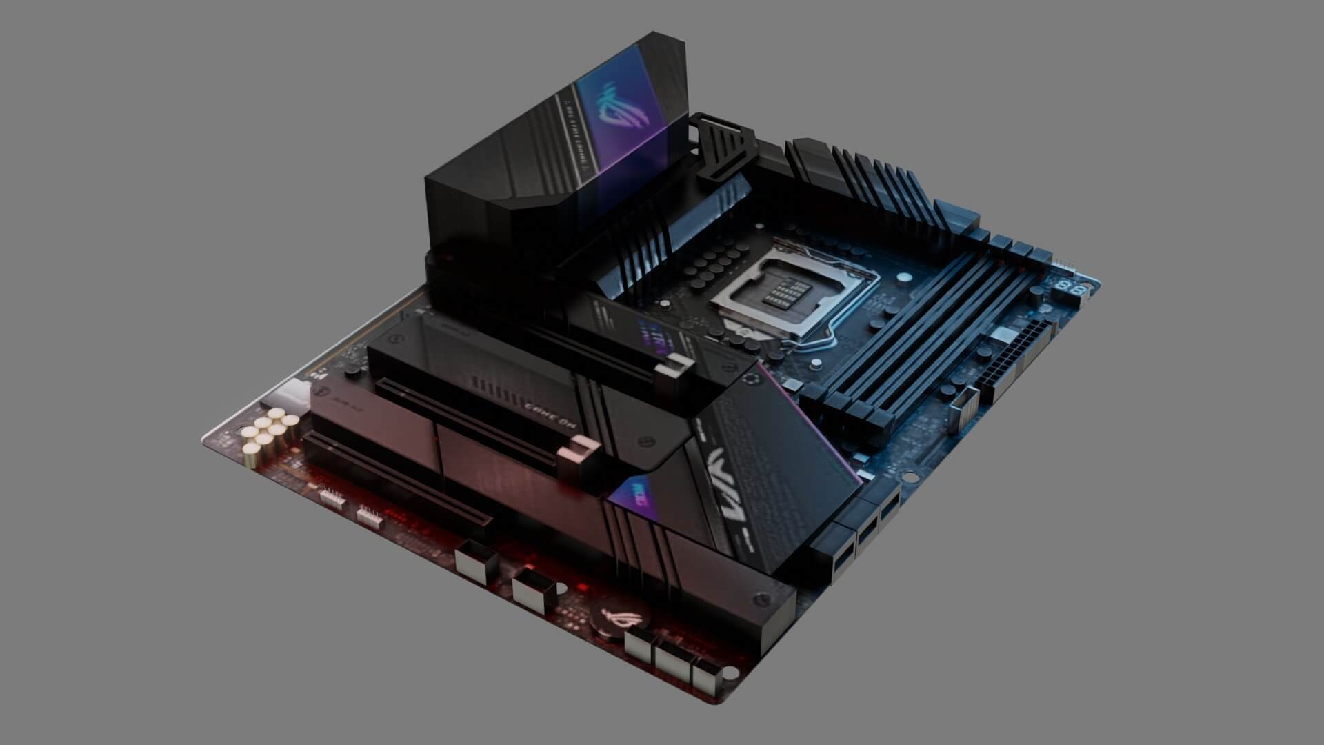 Motherboard - 3D Model by sathak