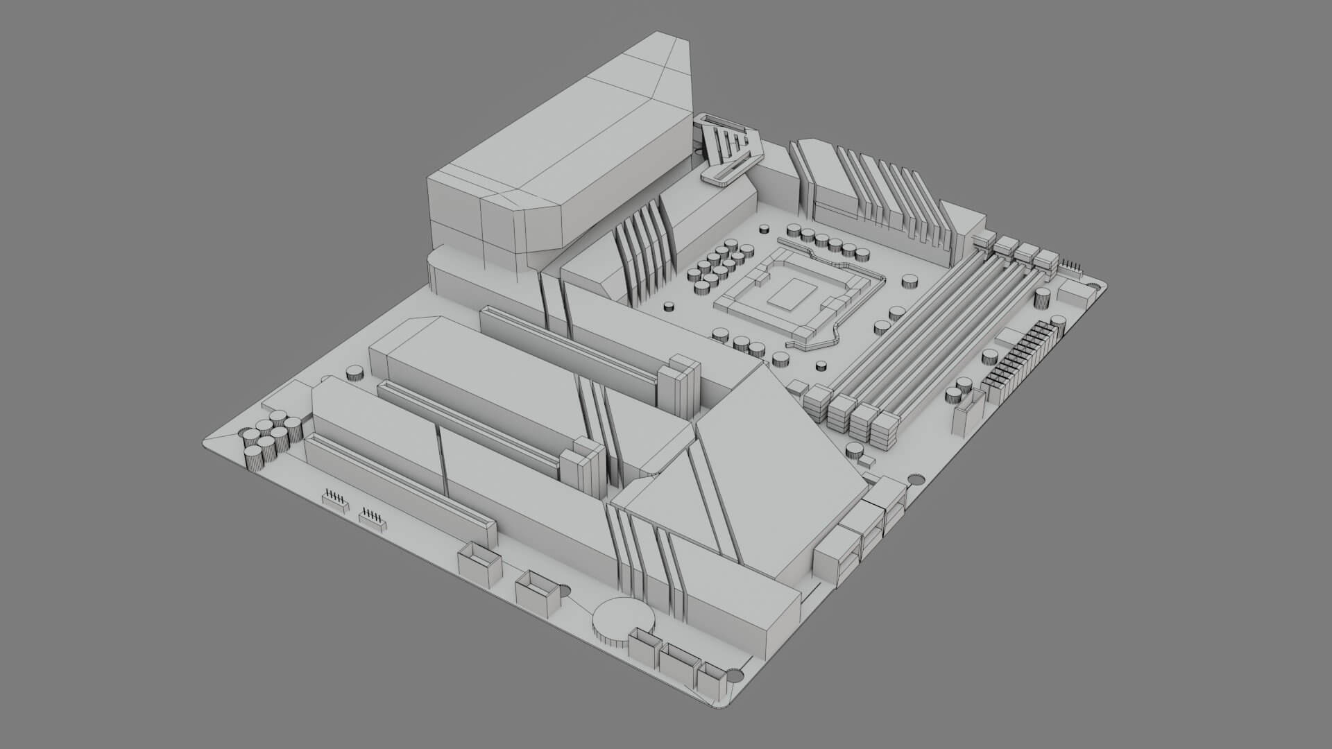 Motherboard - 3D Model by sathak