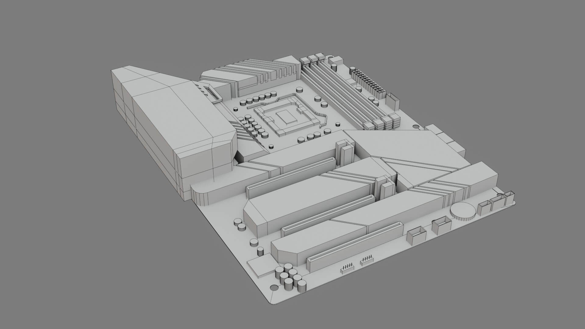Motherboard - 3D Model by sathak
