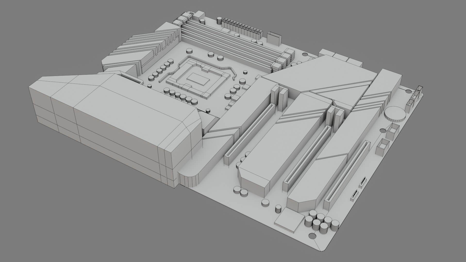 Motherboard - 3D Model by sathak