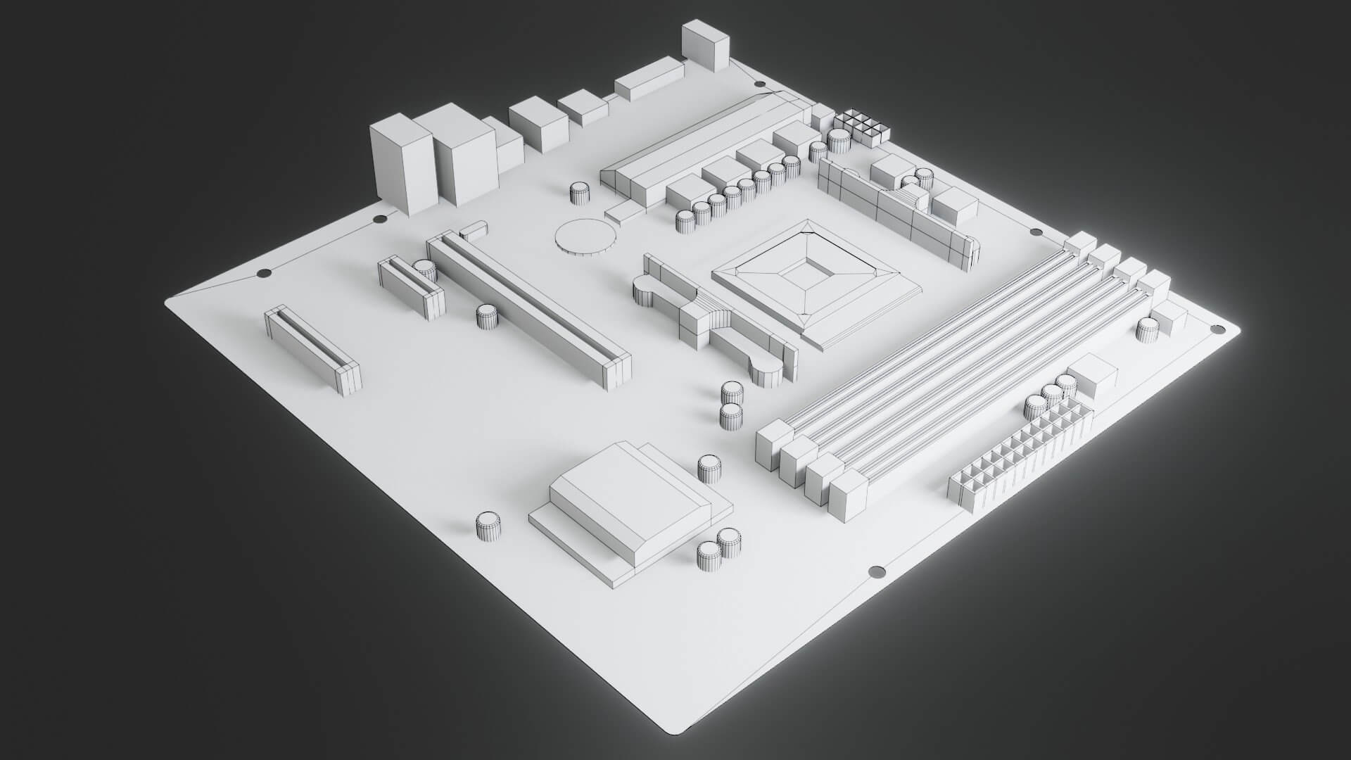 Mother Board - 3D Model by sathak