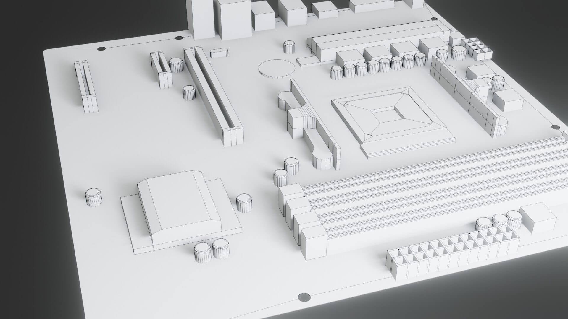 Mother Board - 3D Model by sathak