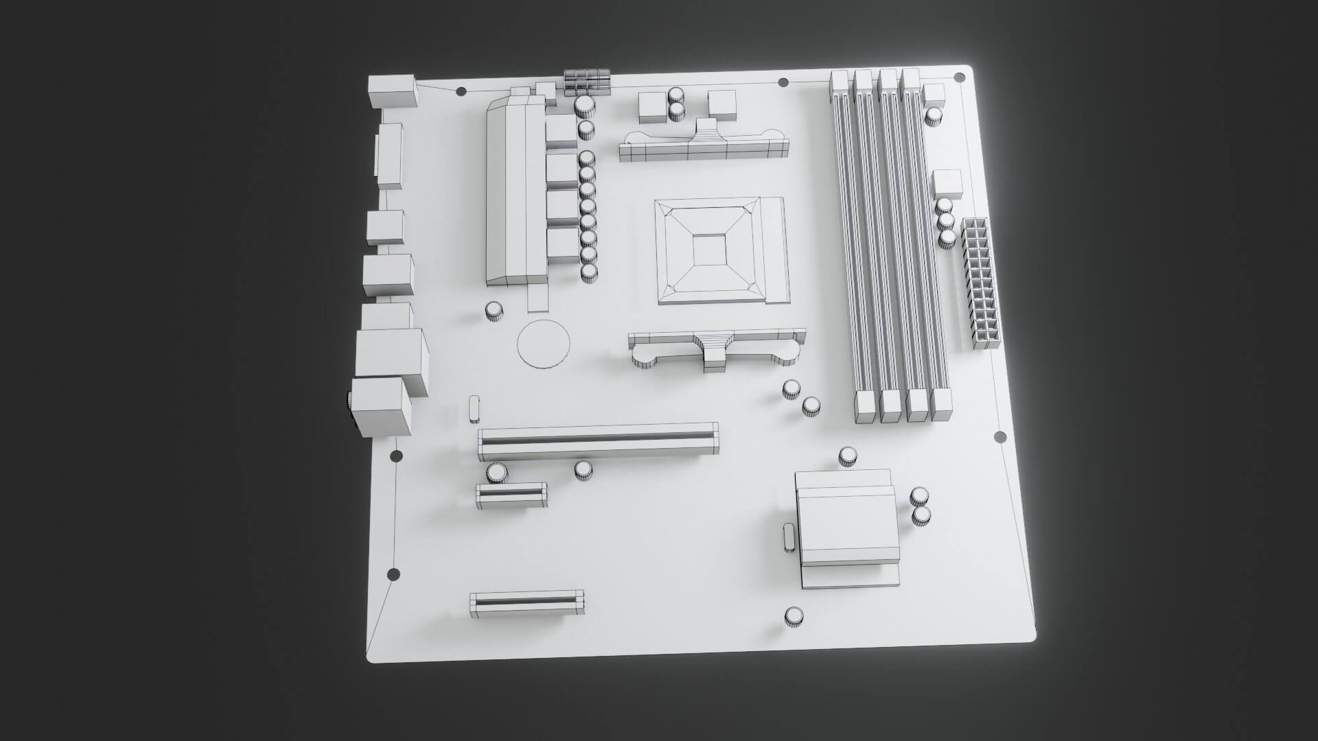 Mother Board - 3D Model by sathak