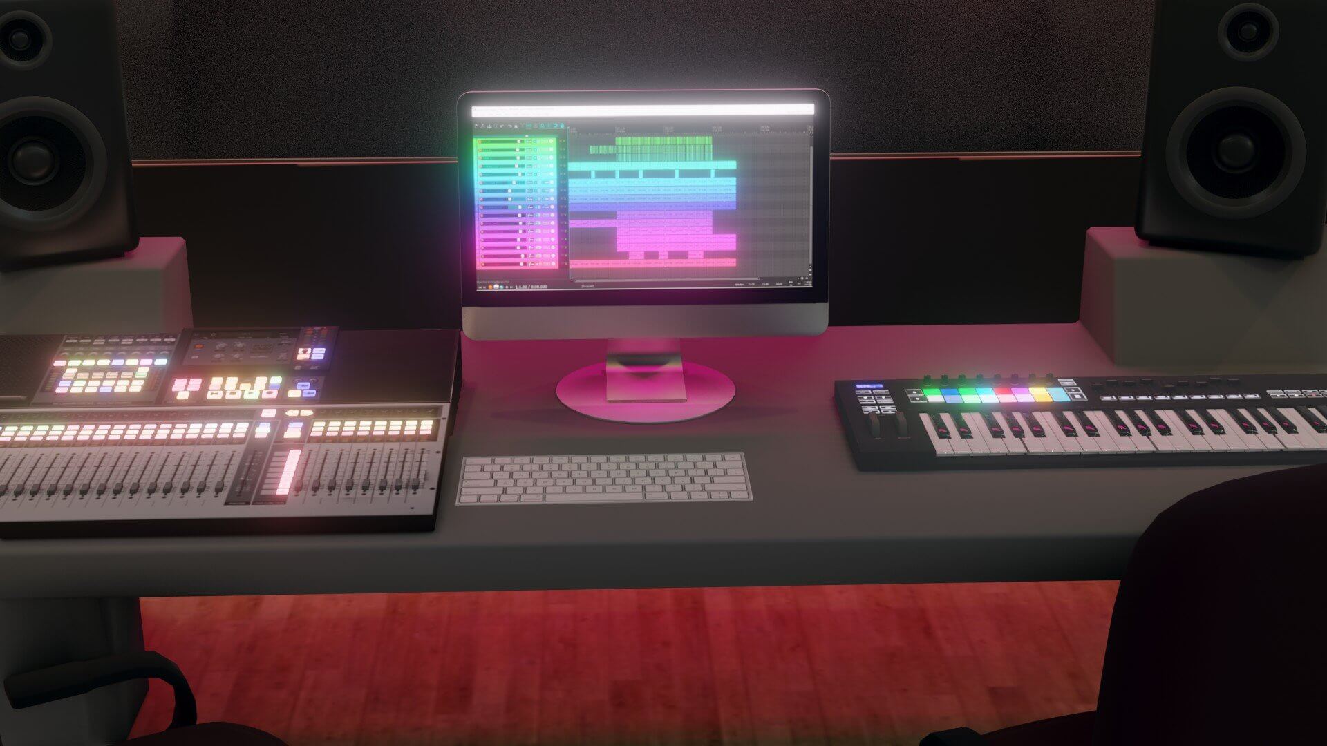 Music Recording Studio - 3D Model by sathak