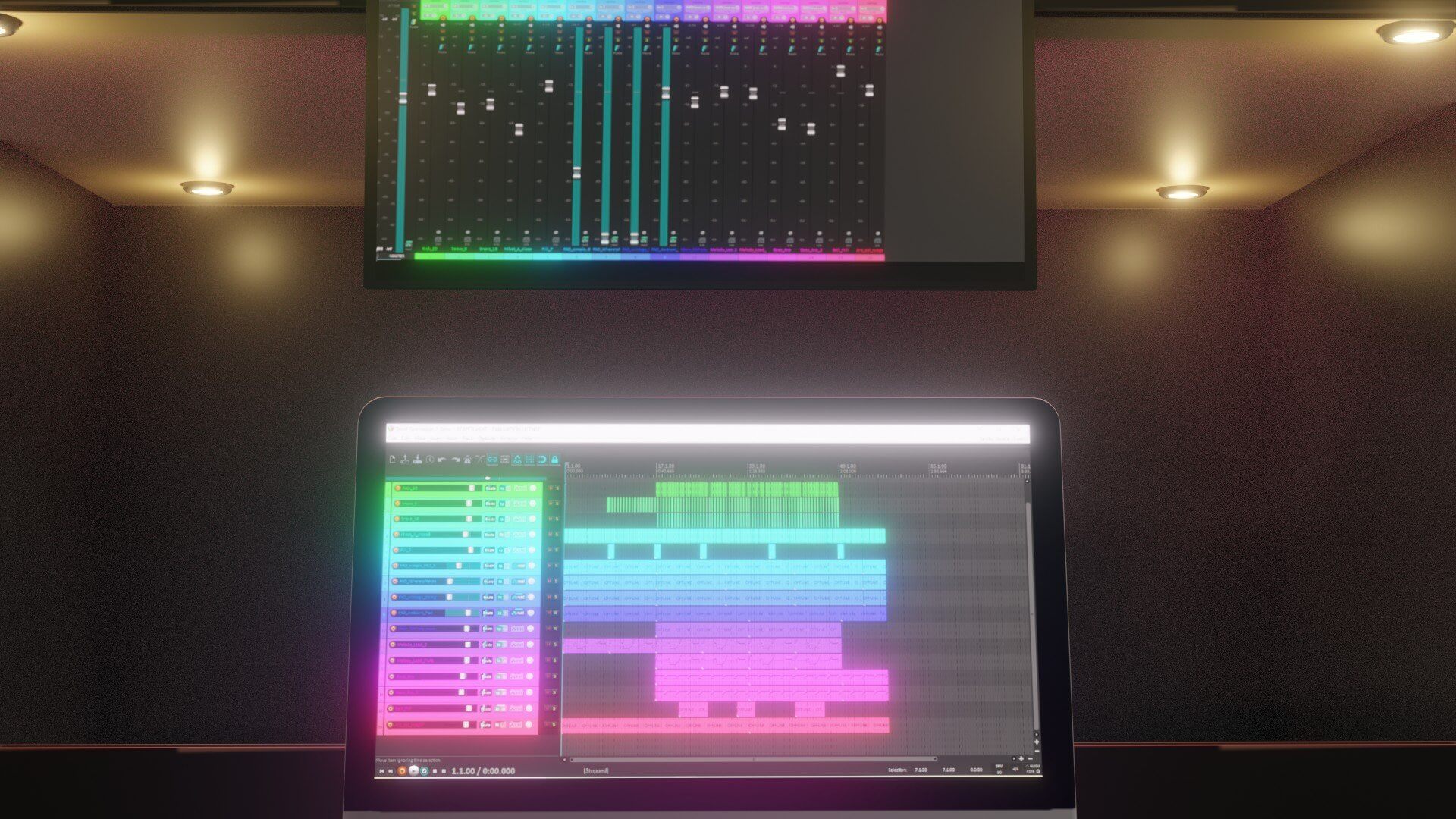 Music Recording Studio - 3D Model by sathak
