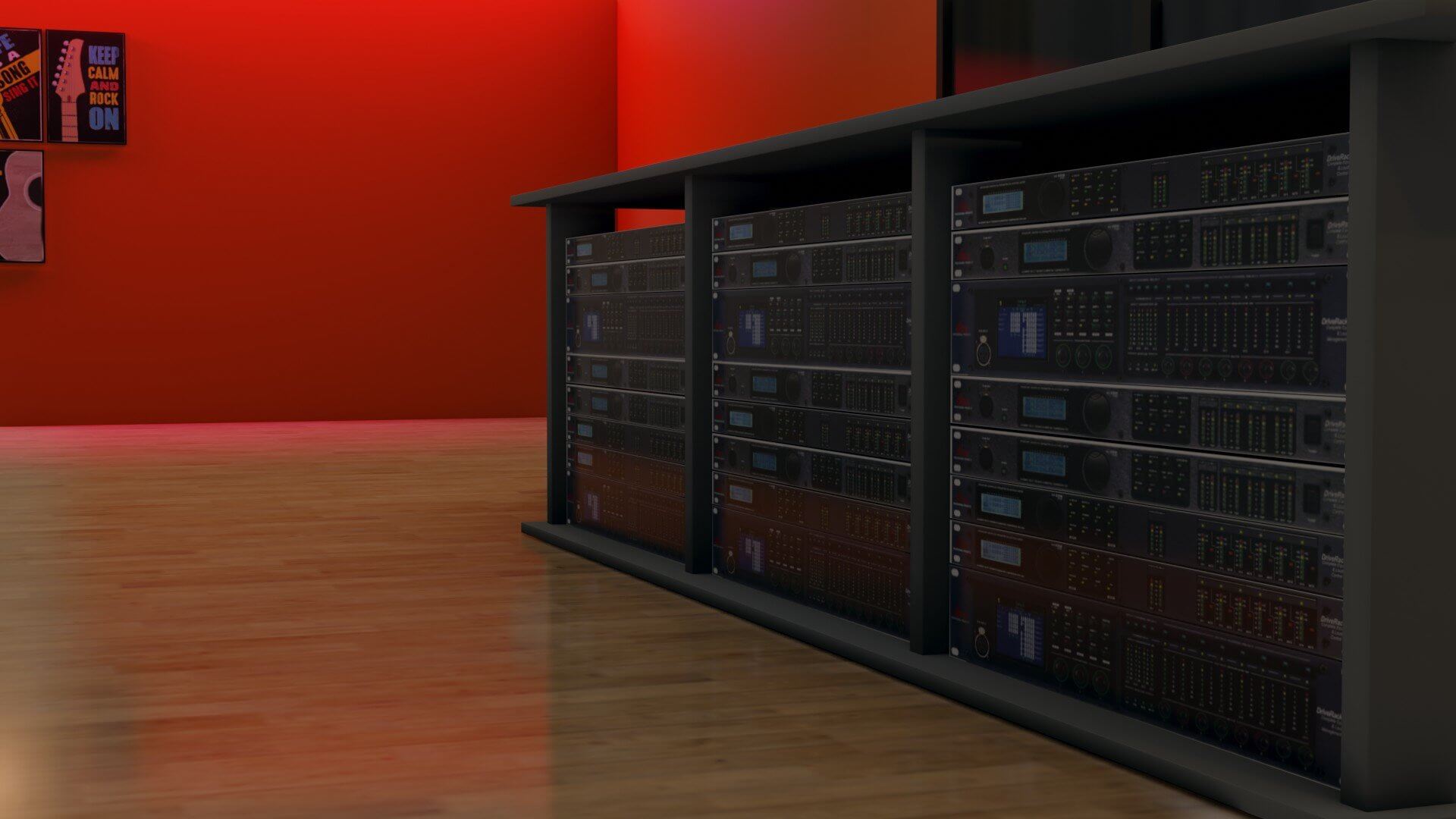 Music Recording Studio - 3D Model by sathak