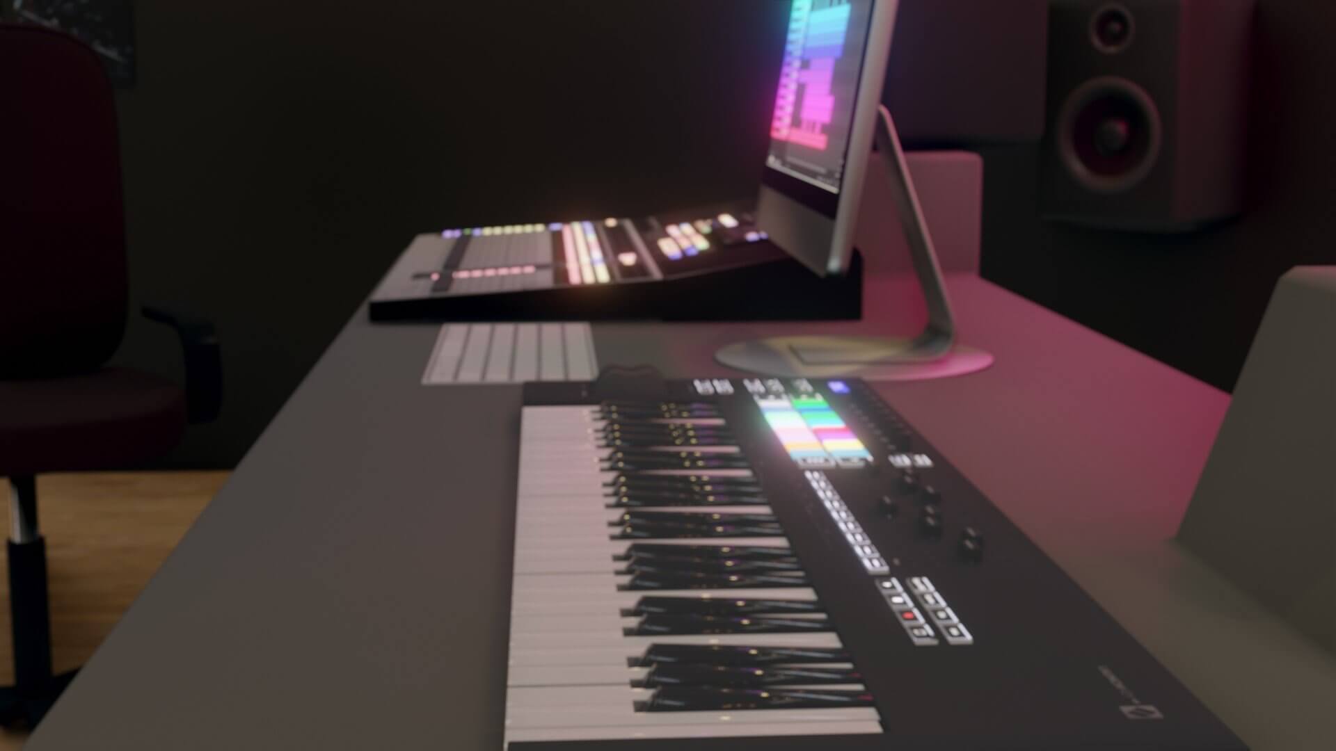 Music Recording Studio - 3D Model by sathak