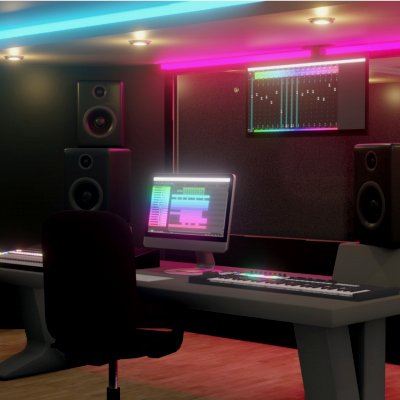 Music Recording Studio - 3D Model by sathak