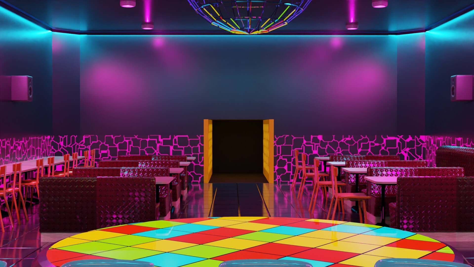 Night Club Interior - 3D Model by sathak