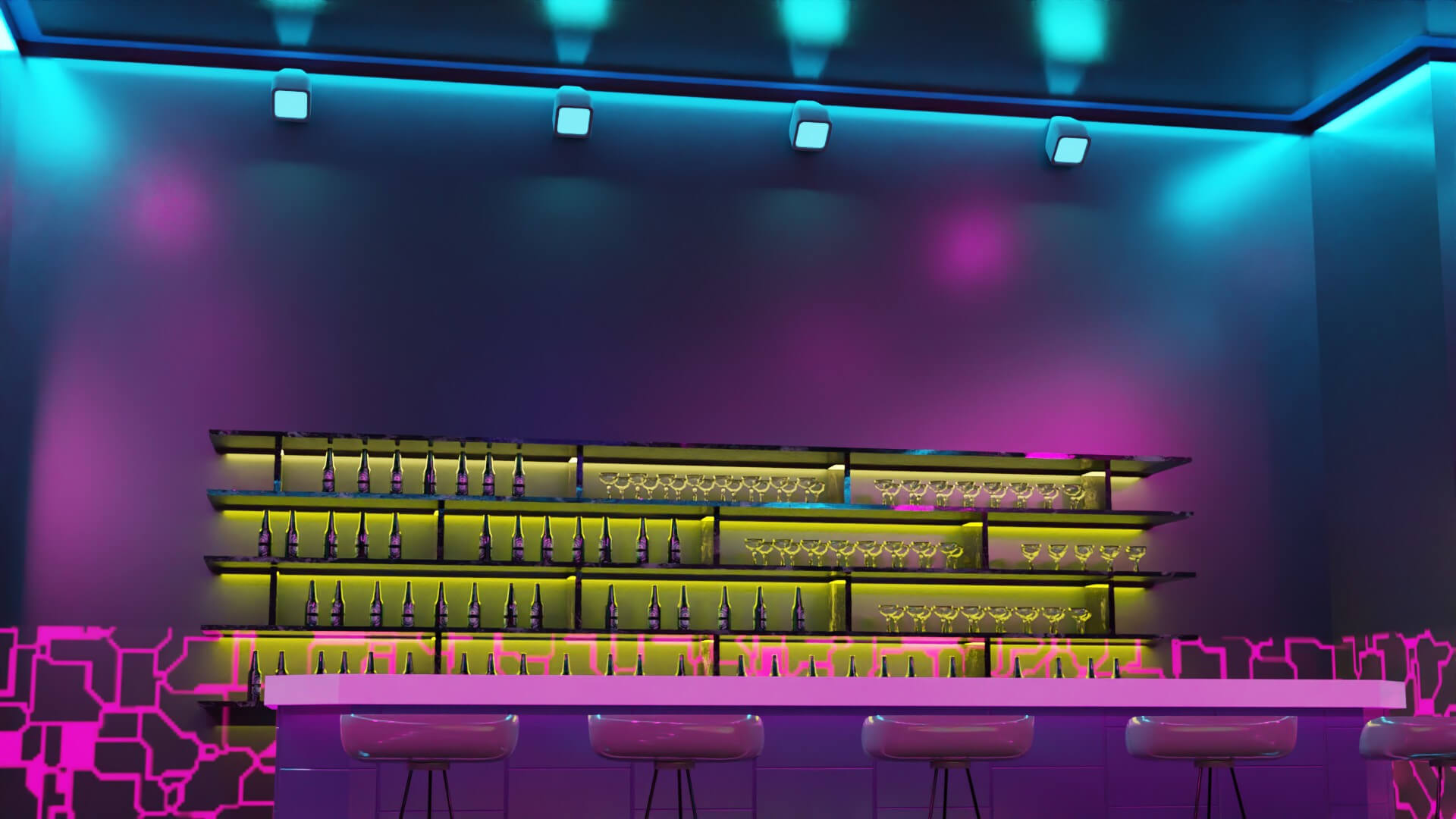 Night Club Interior - 3D Model by sathak