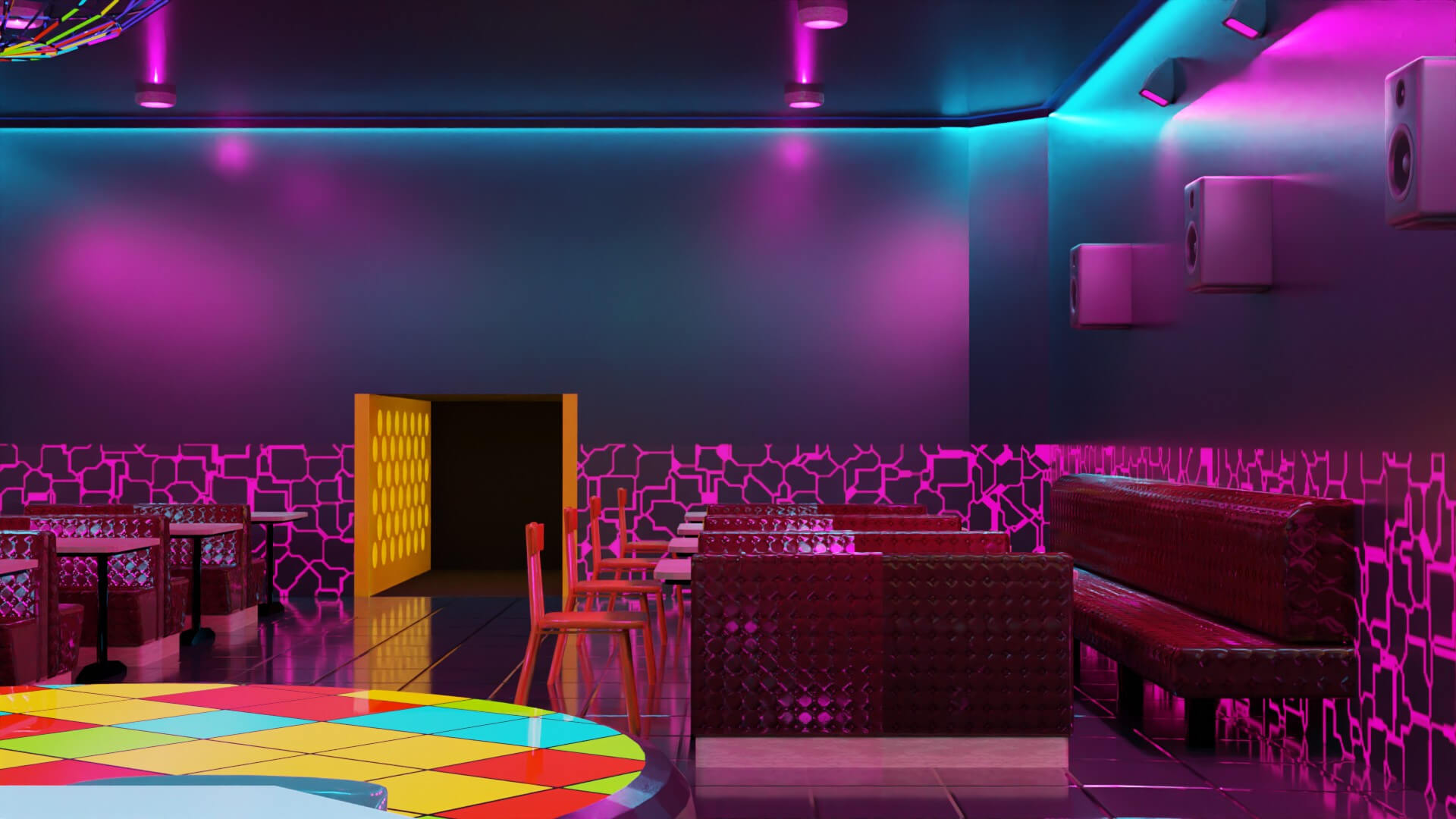Night Club Interior - 3D Model by sathak