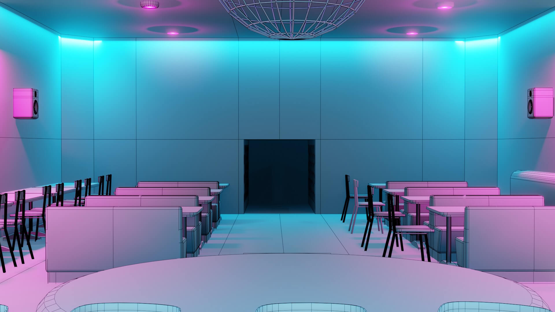 Night Club Interior - 3D Model by sathak