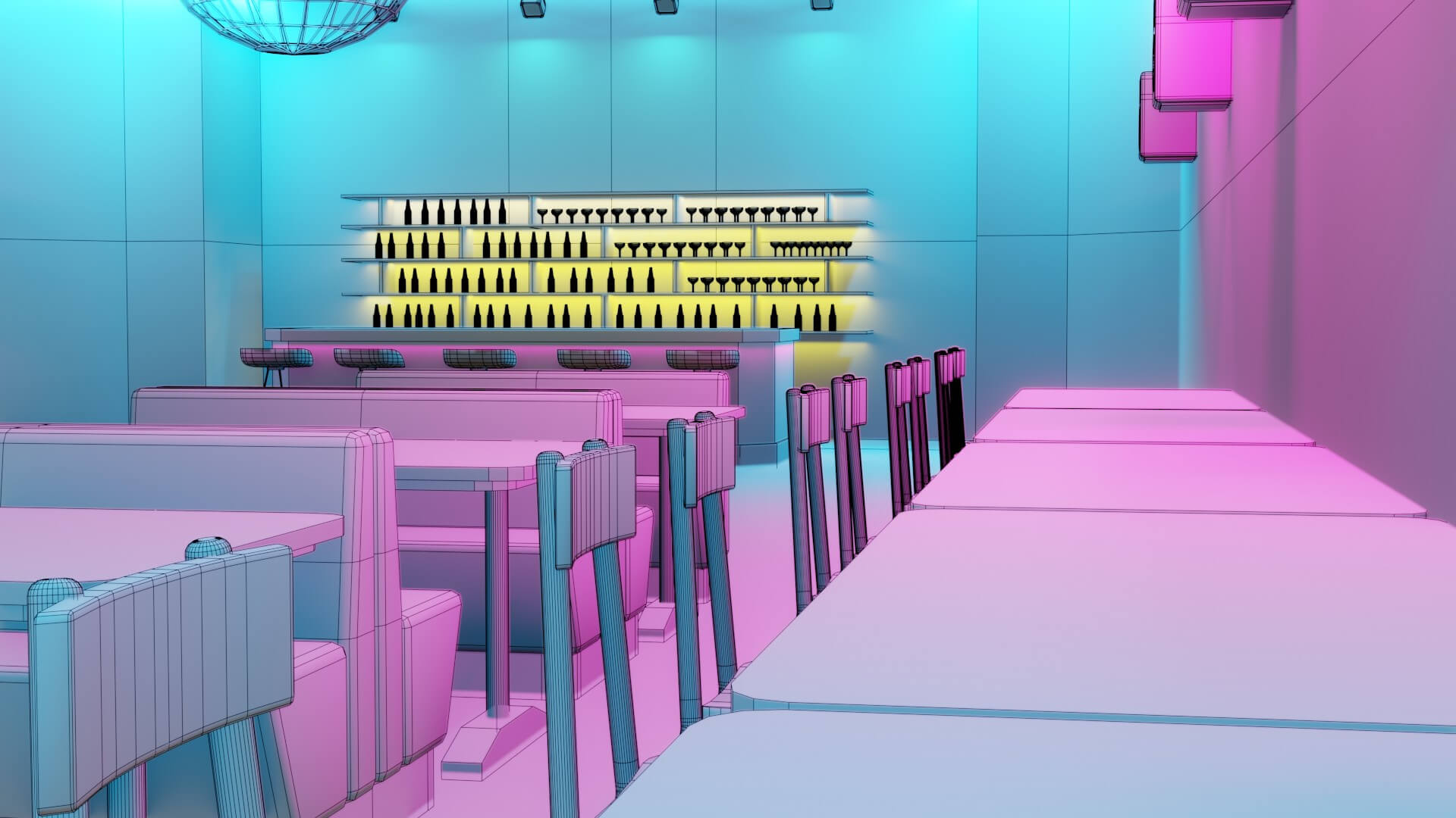 Night Club Interior - 3D Model by sathak