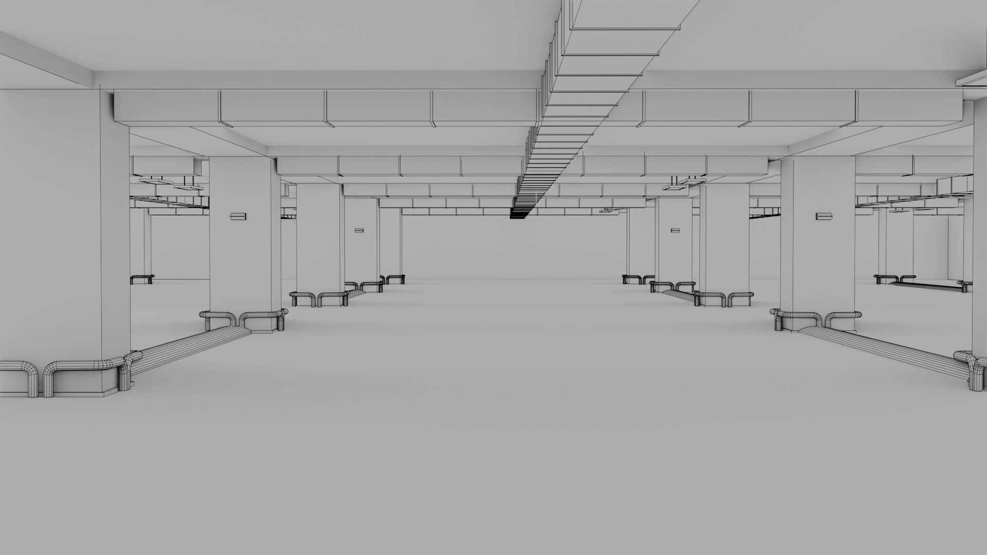 Parking Lot - 3D Model by sathak