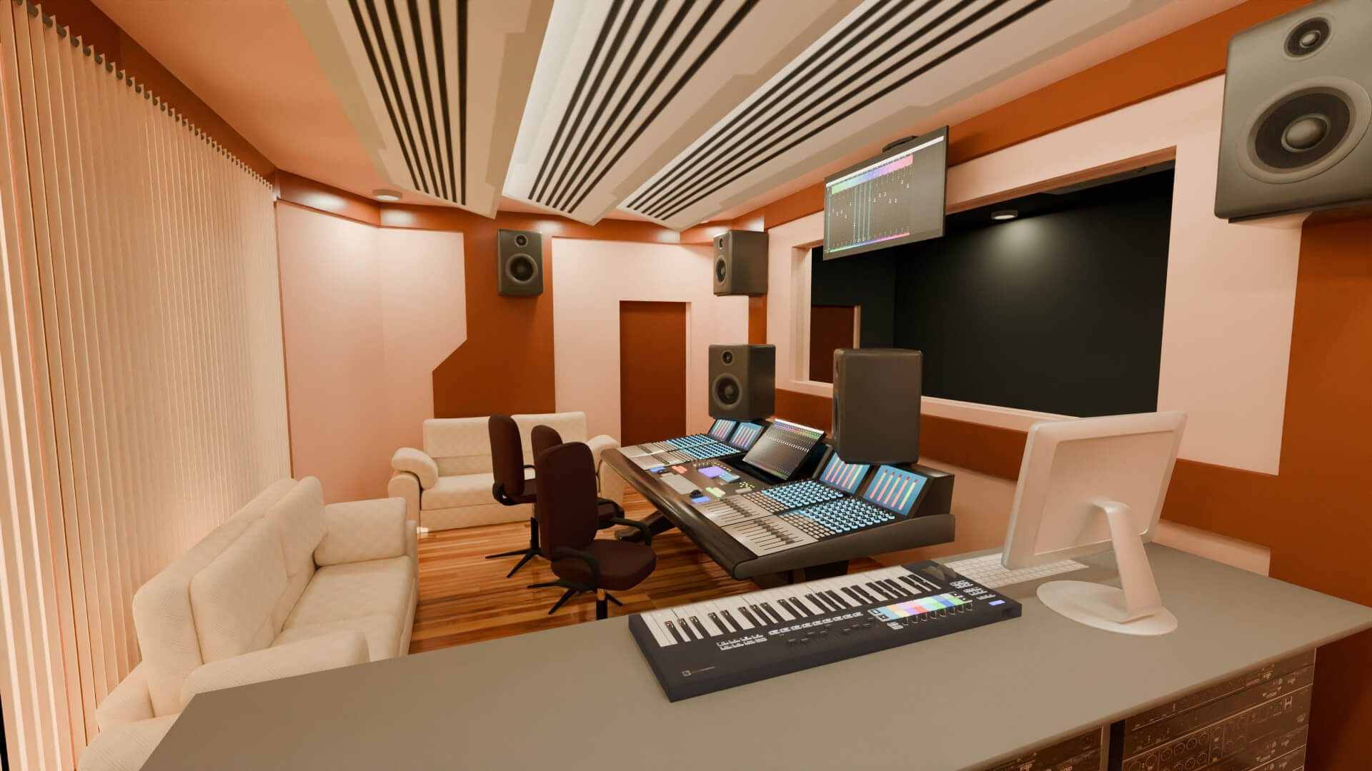 Recording Studio - 3D Model by sathak