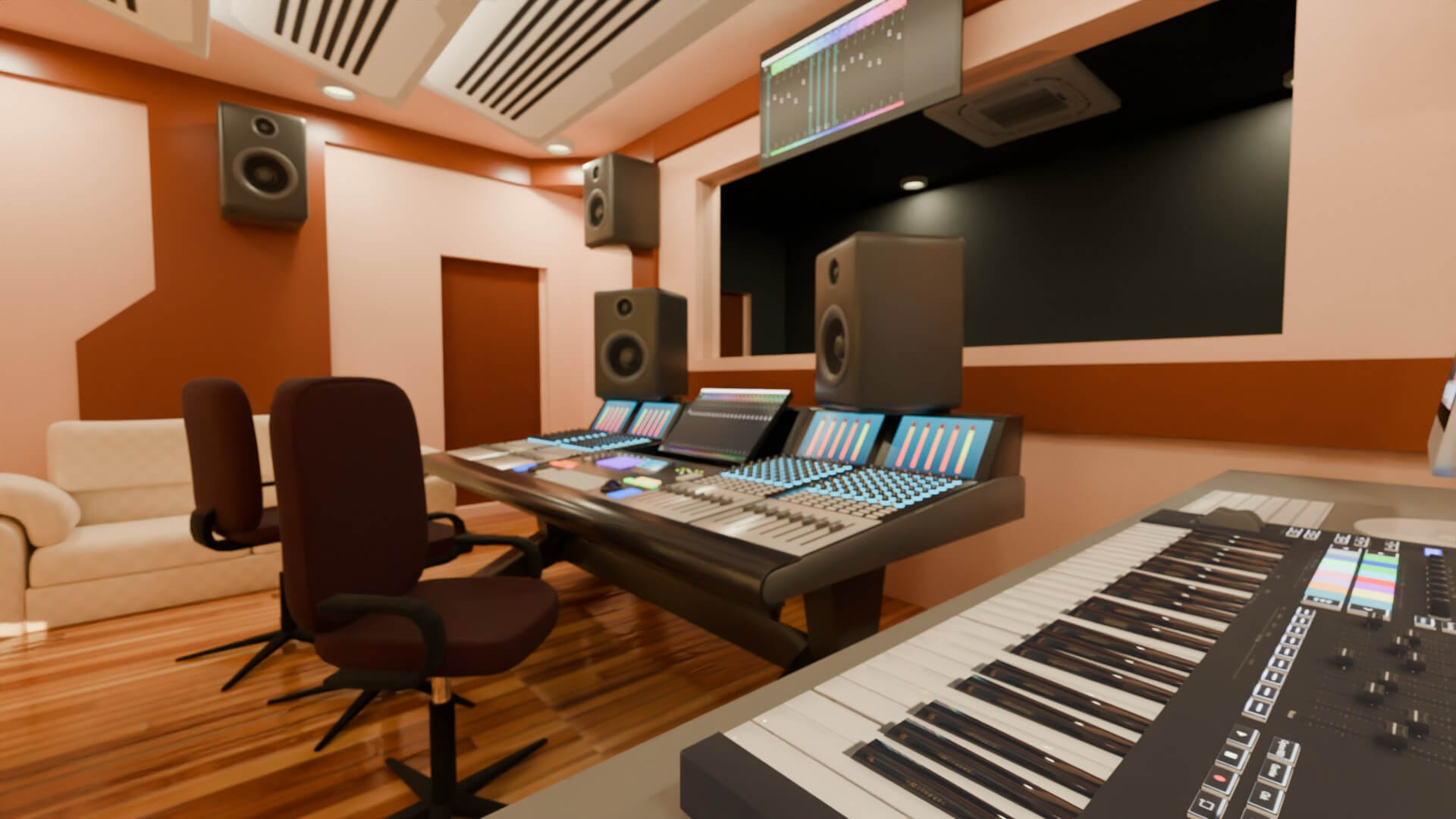 Recording Studio - 3D Model by sathak