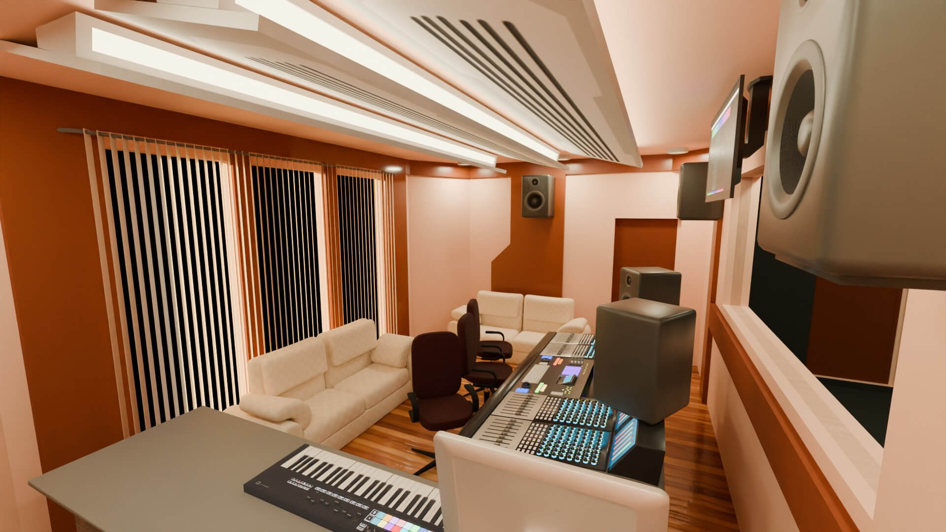 Recording Studio - 3D Model by sathak