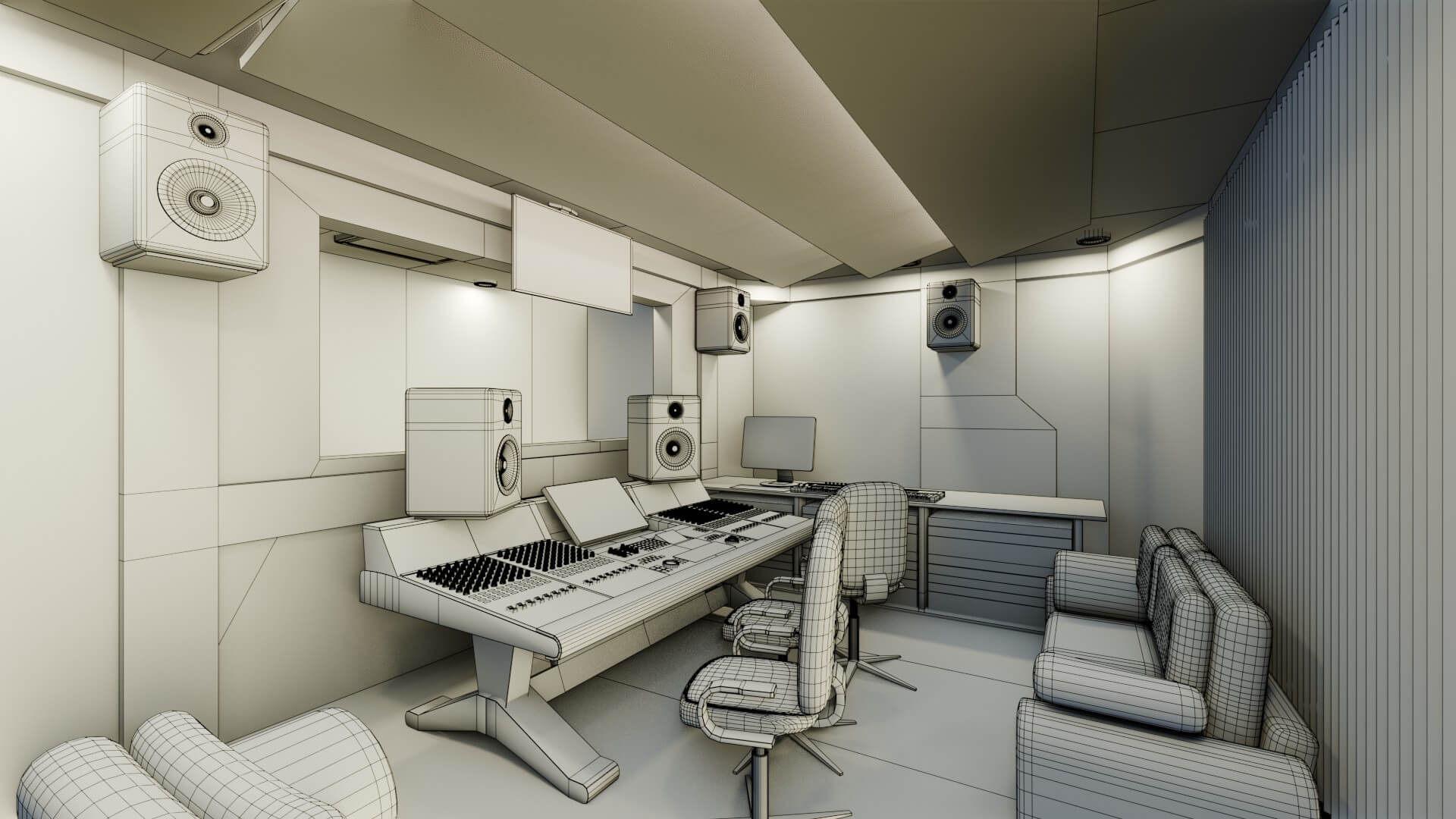 Recording Studio - 3D Model by sathak