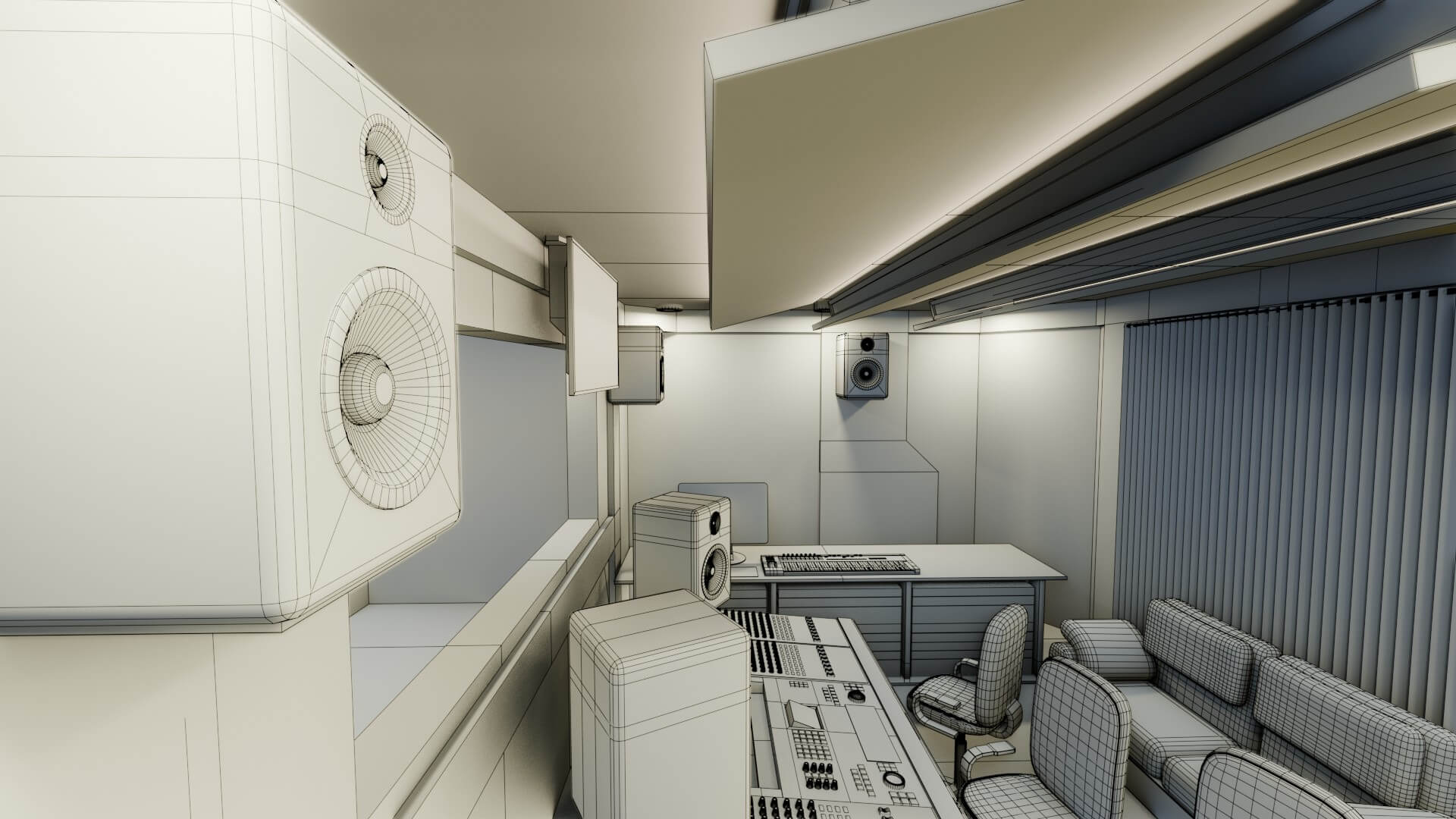 Recording Studio - 3D Model by sathak