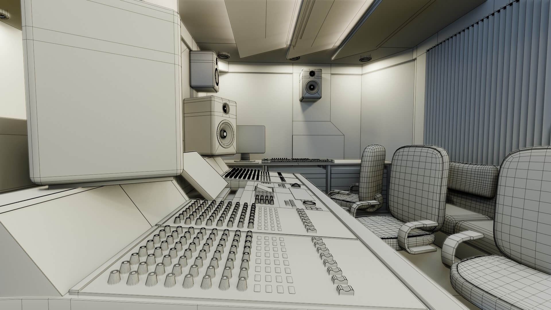 Recording Studio - 3D Model by sathak