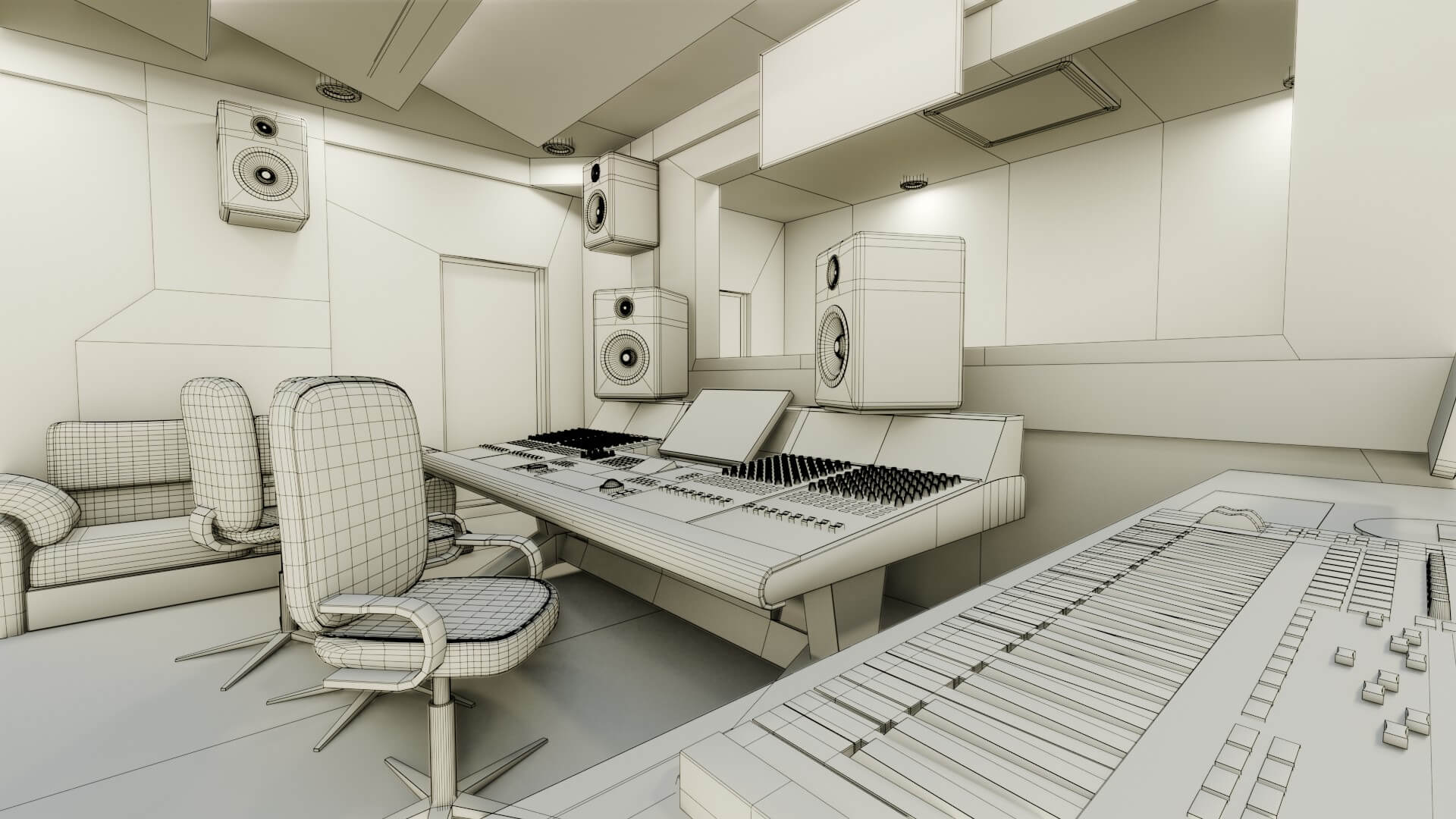 Recording Studio - 3D Model by sathak