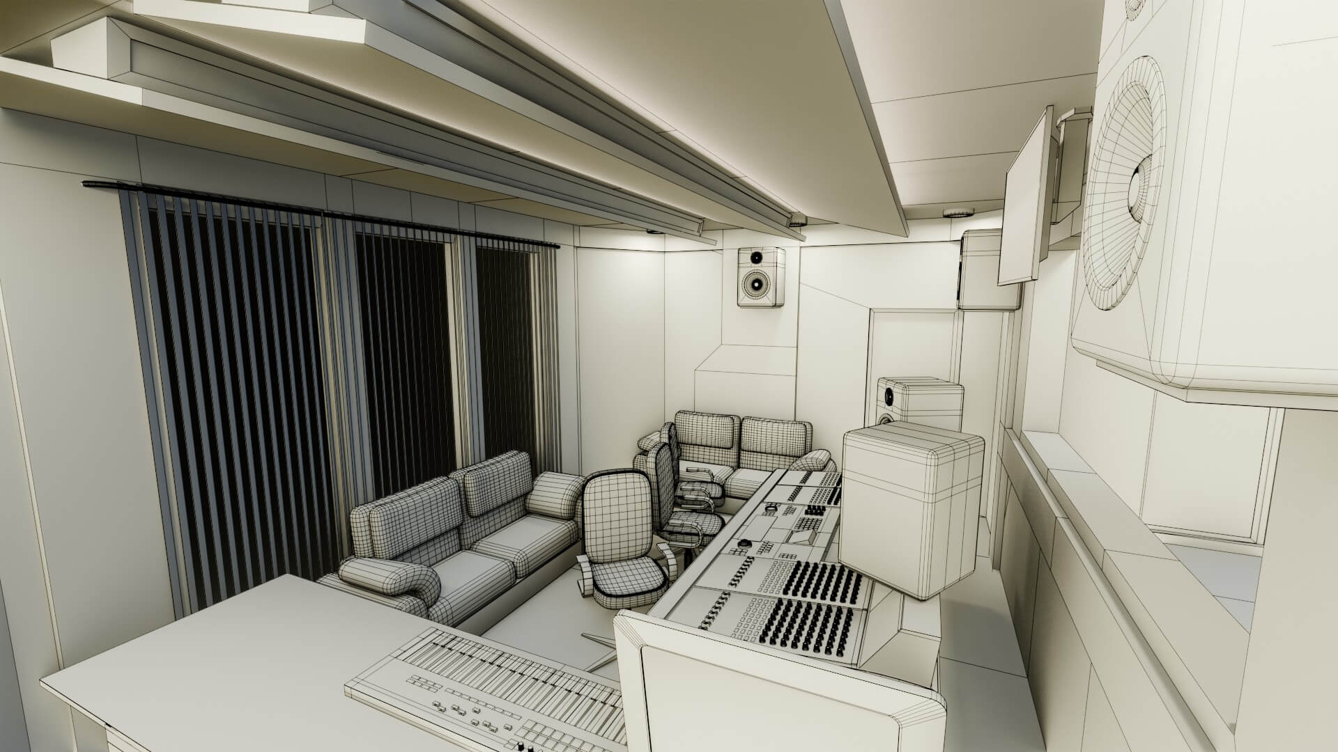 Recording Studio - 3D Model by sathak