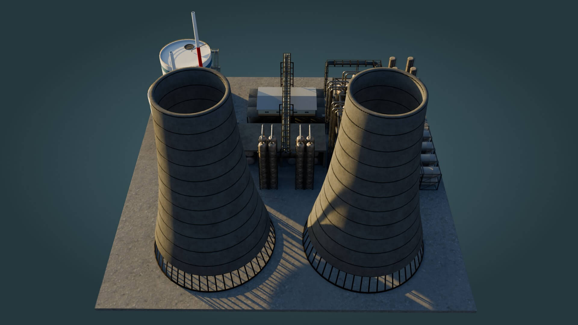 Refinery Unit - 3D Model by sathak