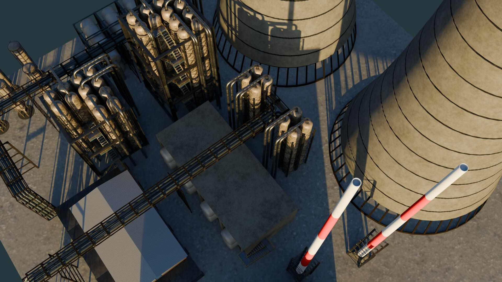 Refinery Unit - 3D Model by sathak