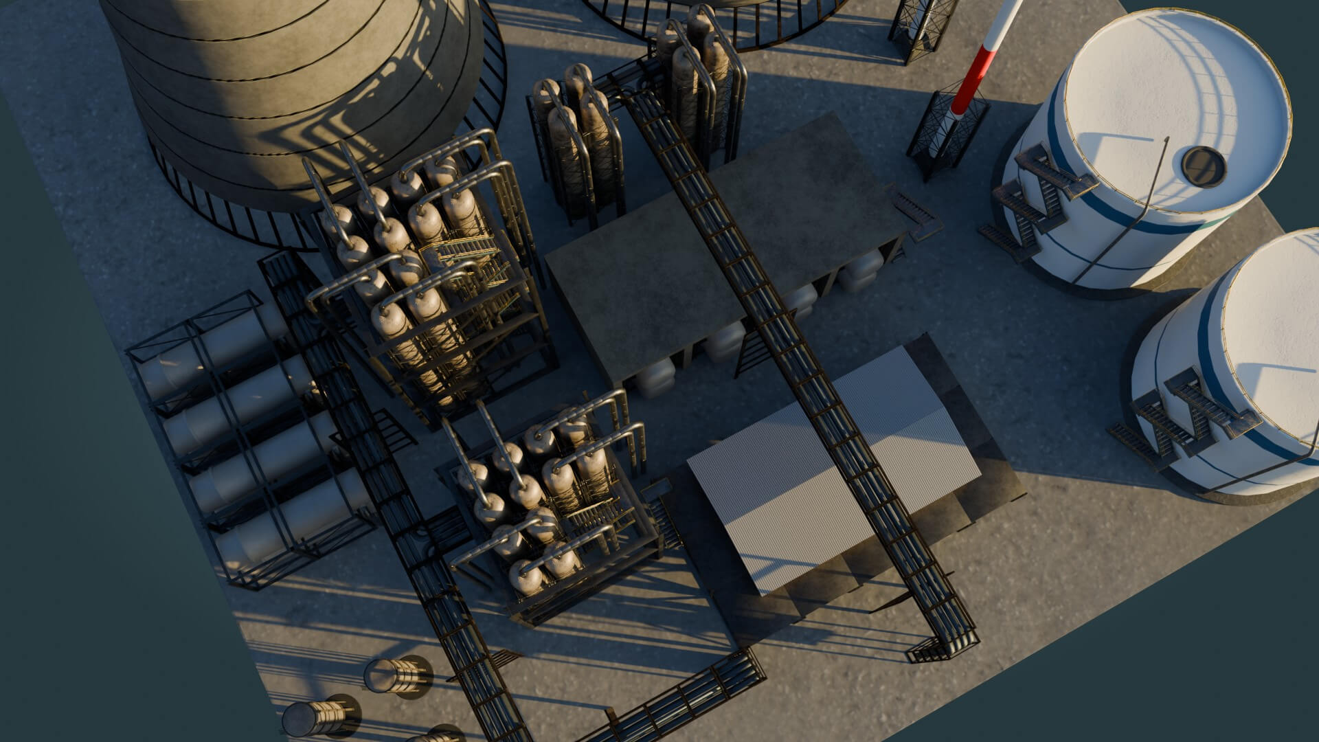 Refinery Unit - 3D Model by sathak