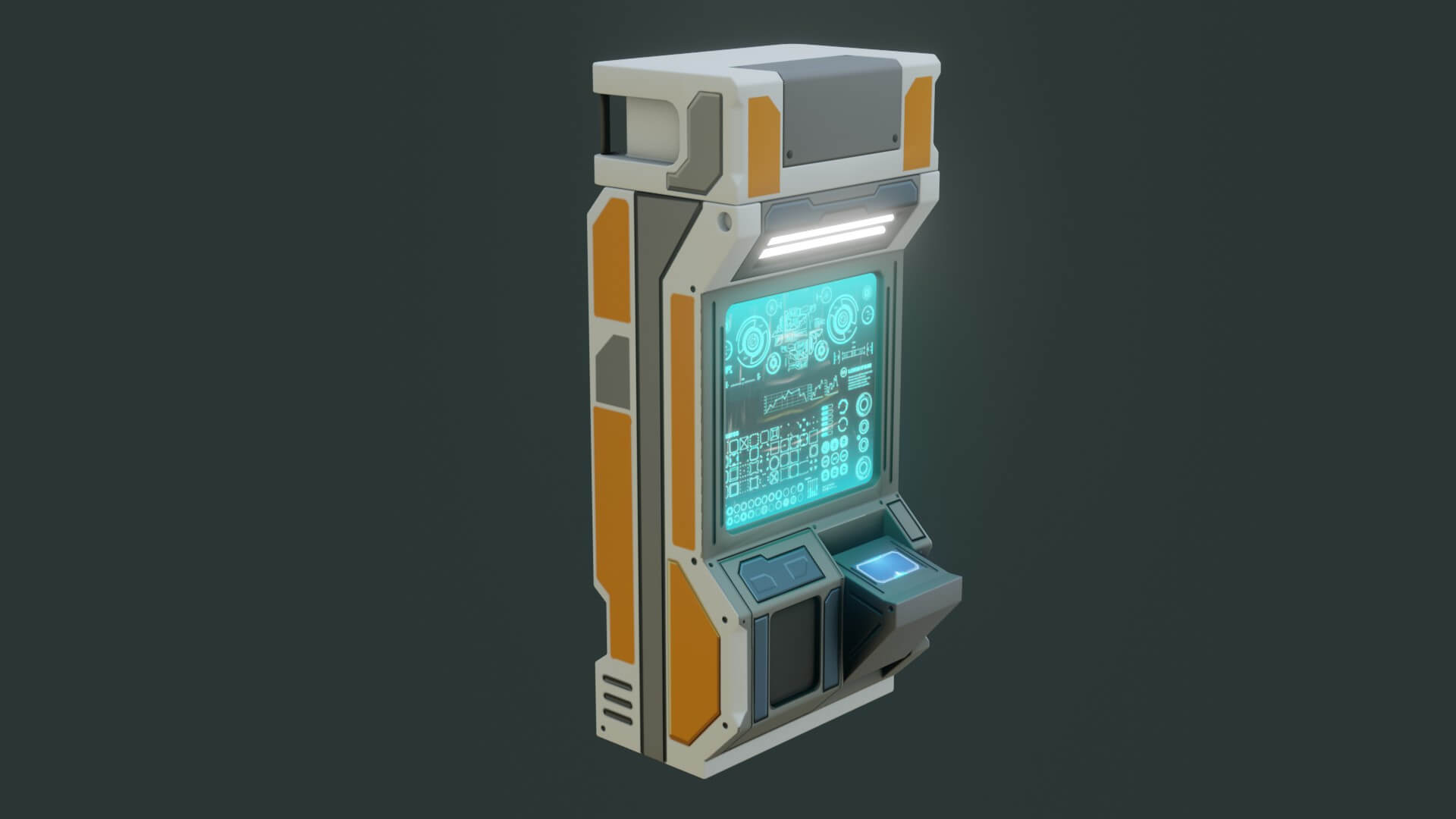 Sci-Fi Computer 3D Model by sathak