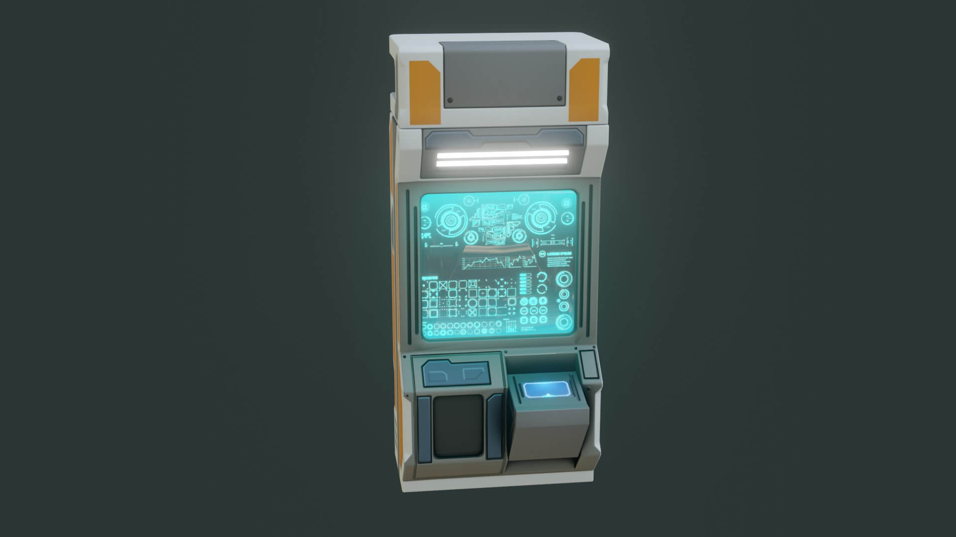Sci-Fi Computer 3D Model by sathak