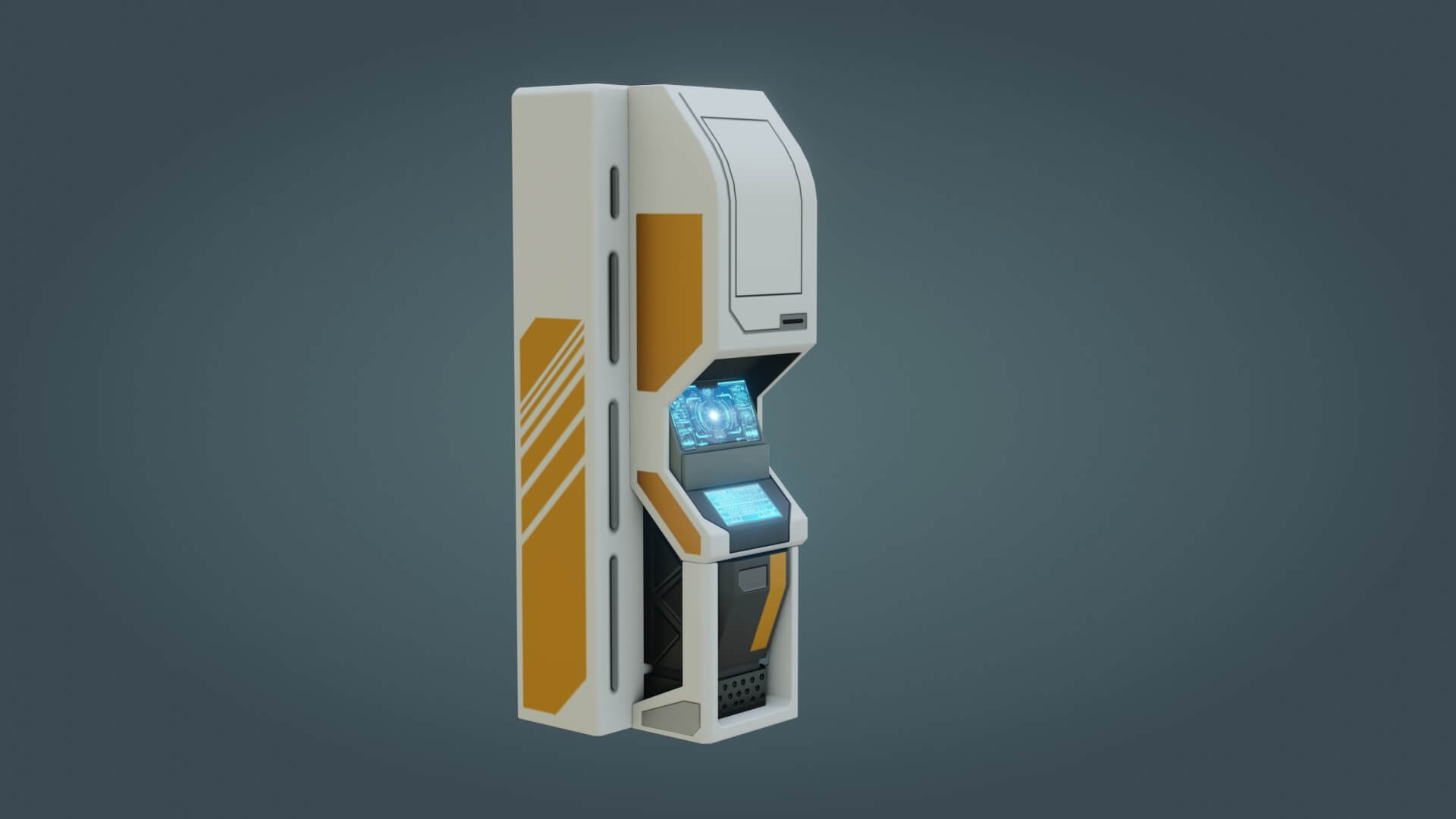 Sci-Fi Computer 3D Model by sathak