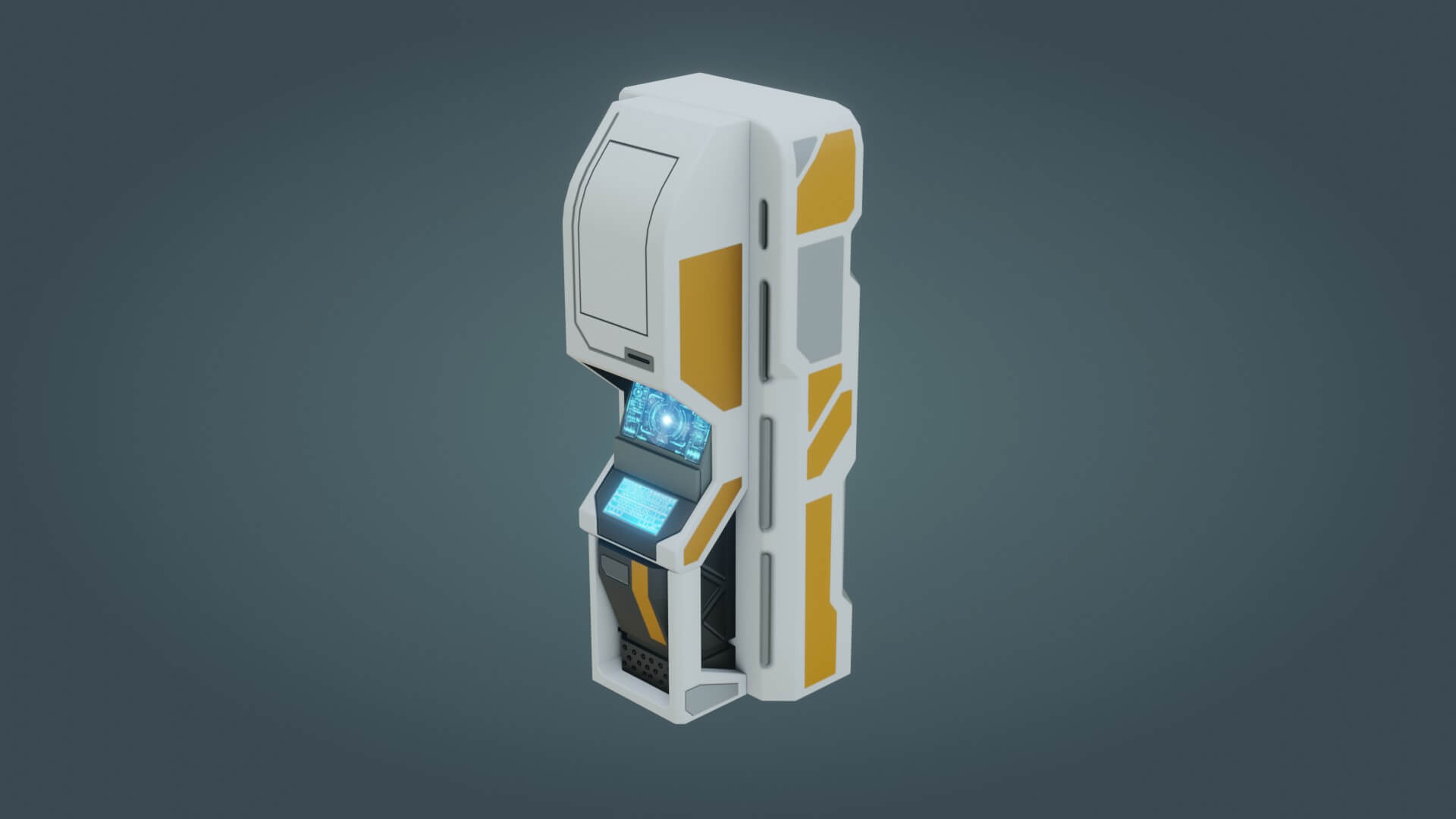 Sci-Fi Computer 3D Model by sathak