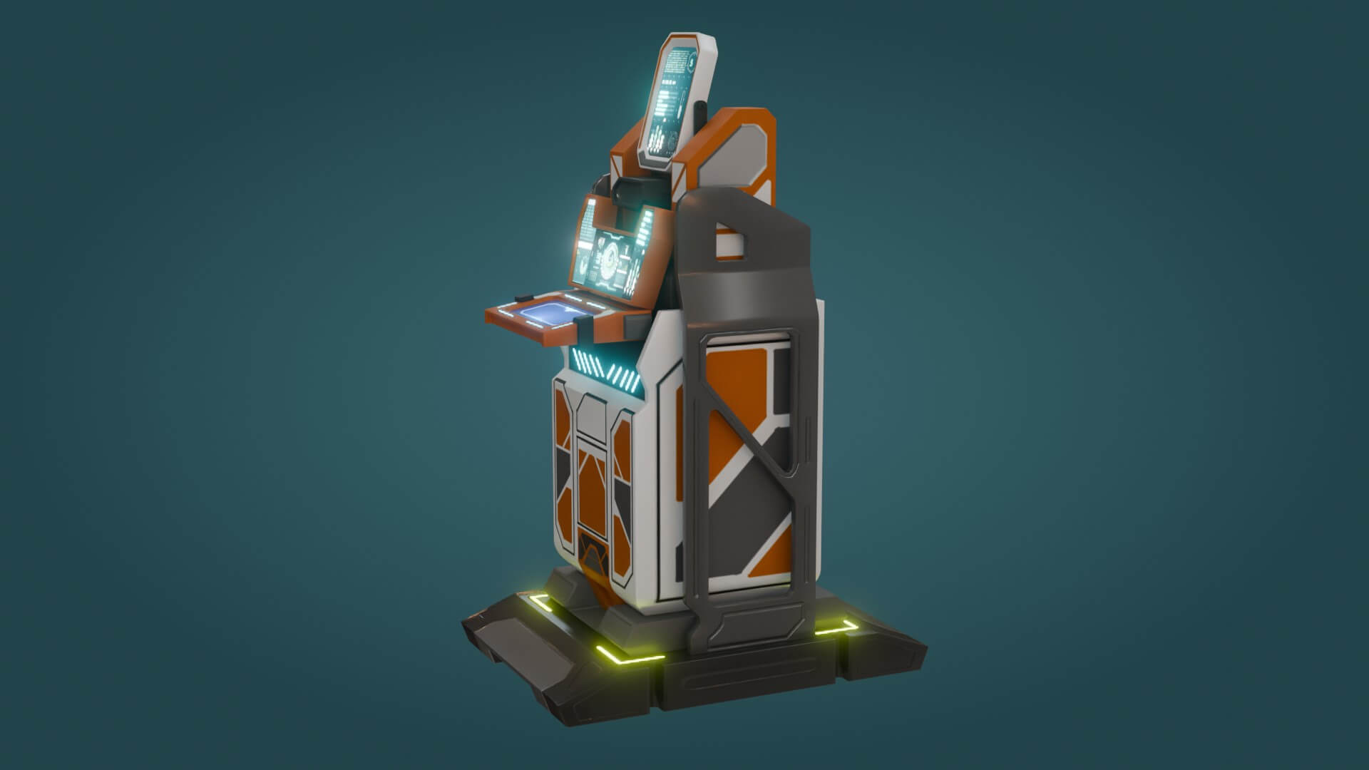 Sci-Fi Computer 3D Model by sathak