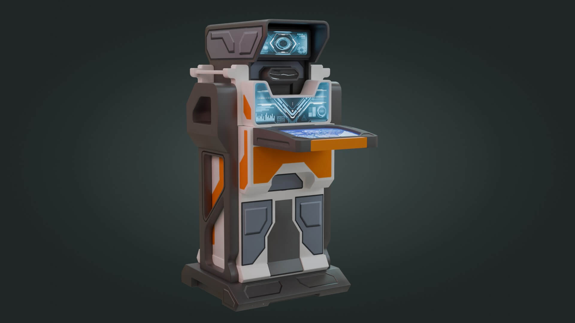 Sci-Fi Computer 3D Model by sathak