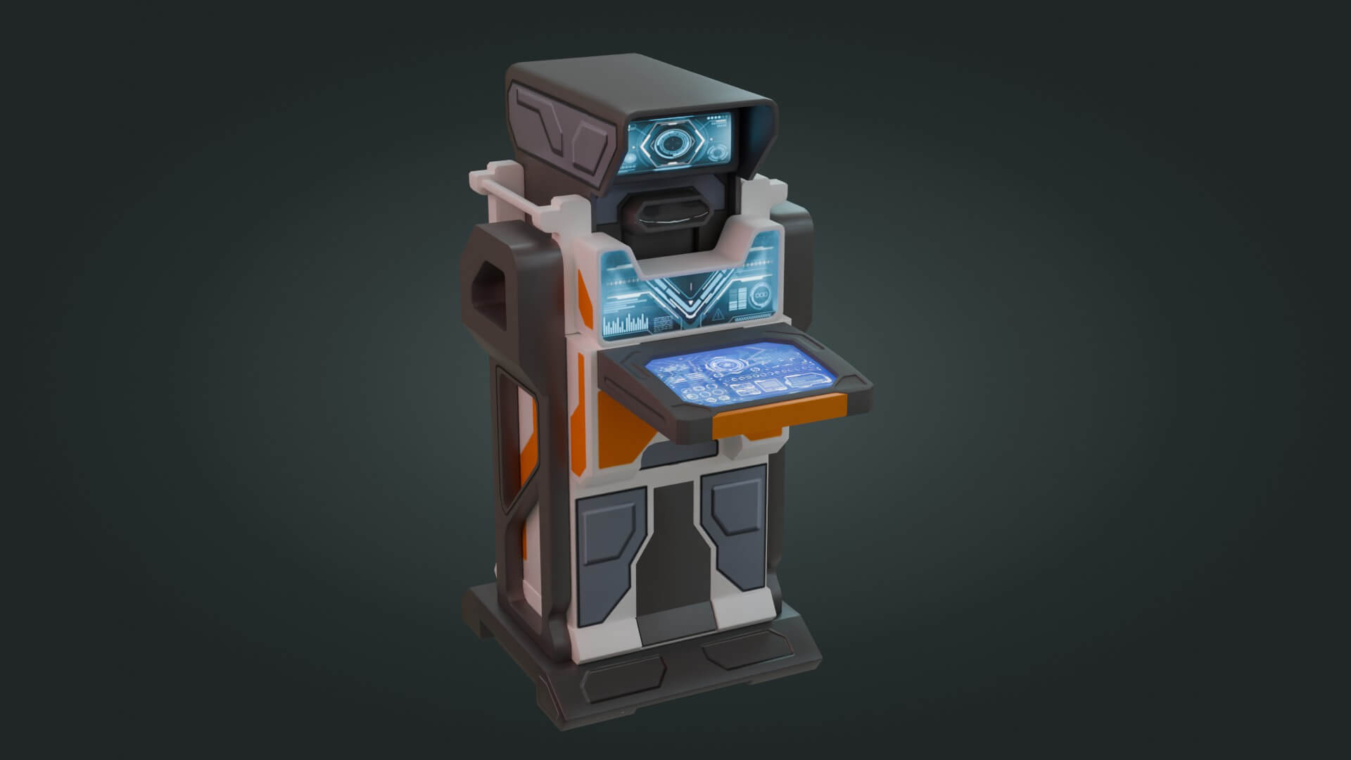 Sci-Fi Computer 3D Model by sathak