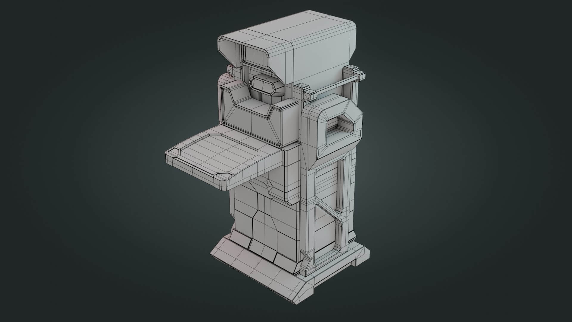 Sci-Fi Computer 3D Model by sathak