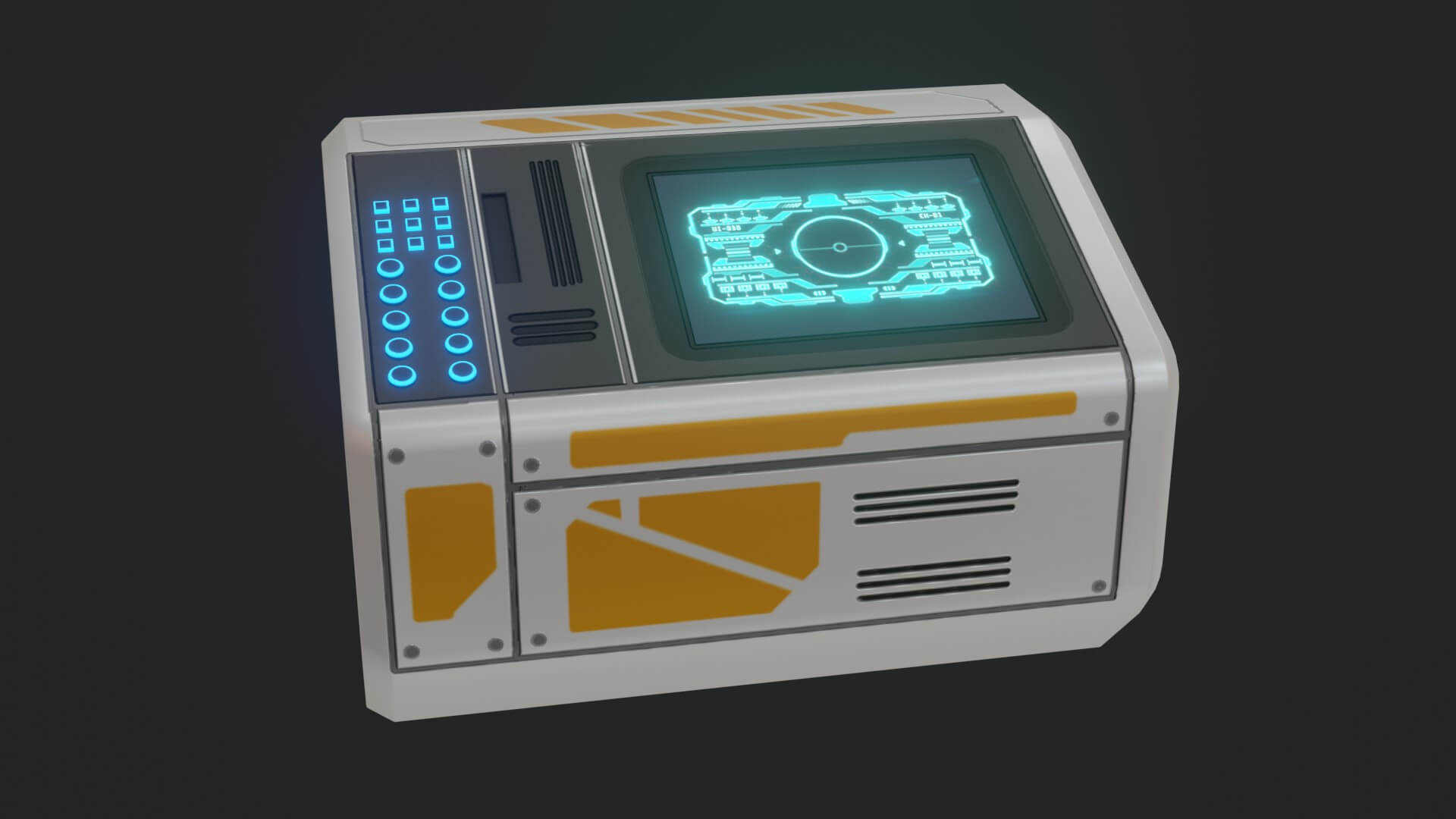 Sci-Fi Control Panel - 3D Model by sathak