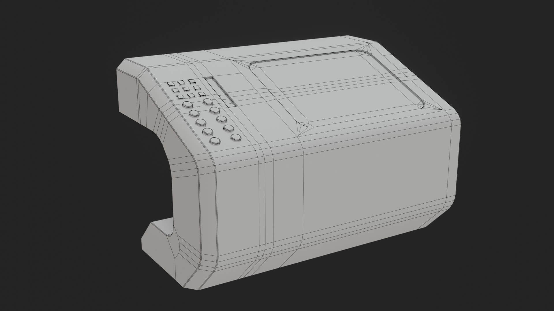 Sci-Fi Control Panel 3D Model by sathak