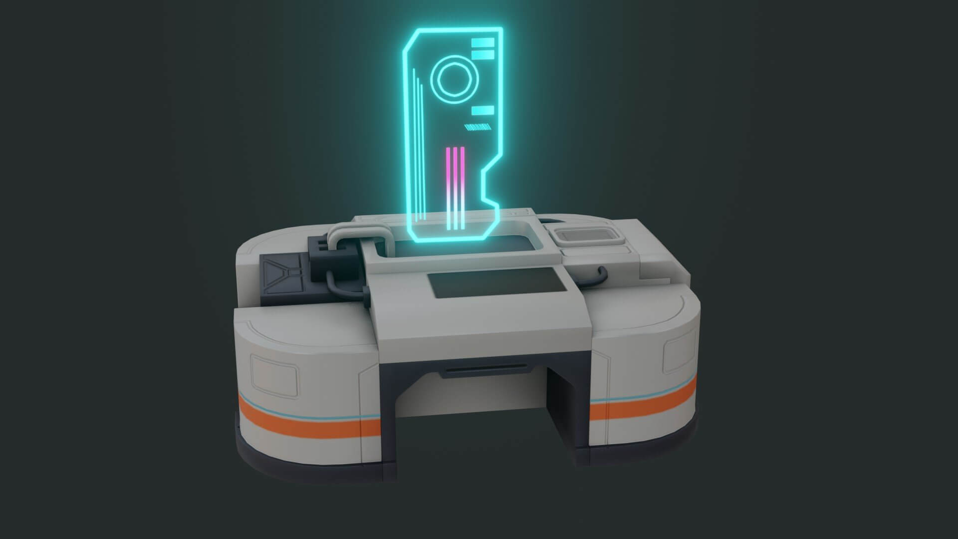 Sci-Fi Control Panel 3D Model by sathak
